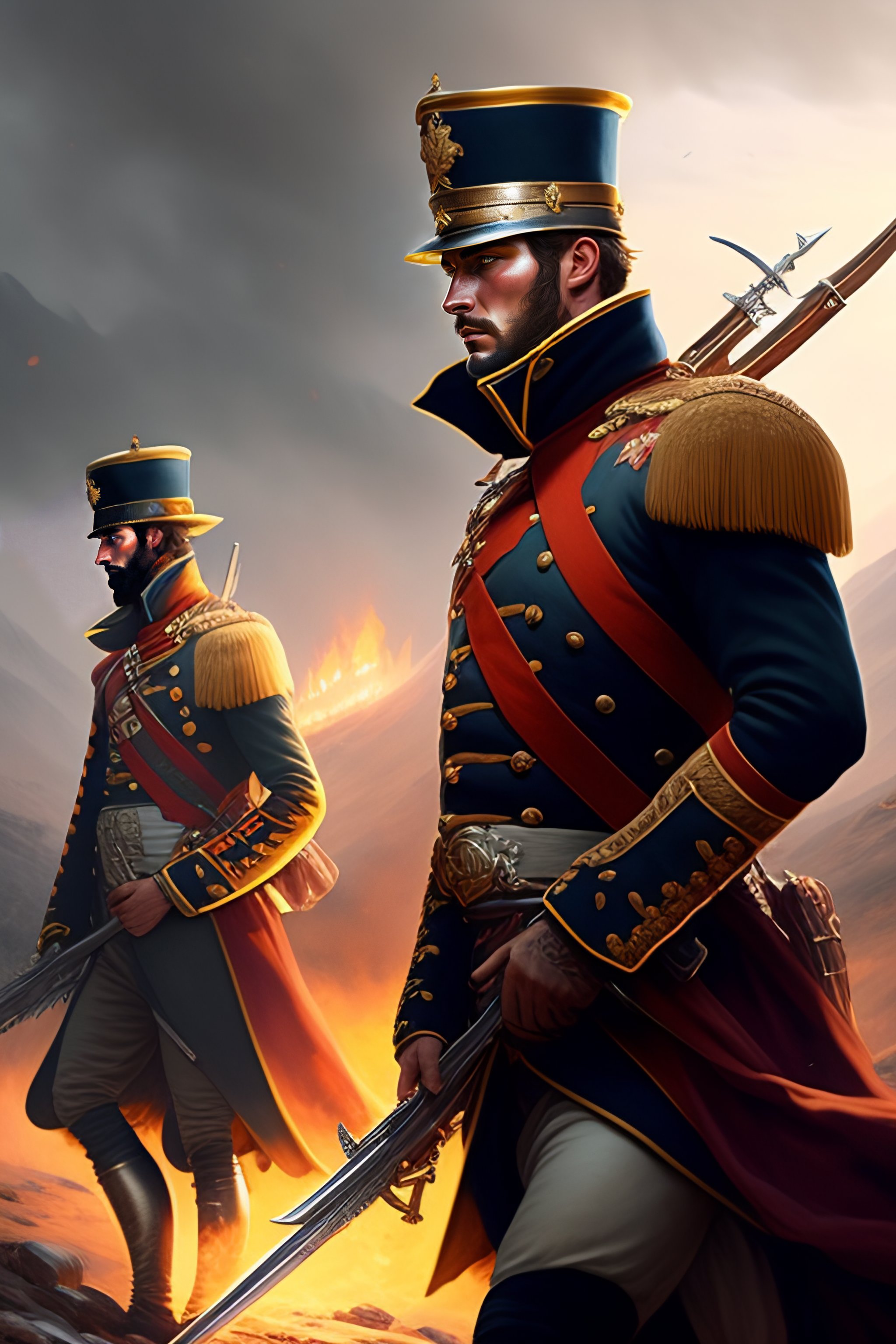 Lexica - Highly detailed illustration featuring french napoleonic ...