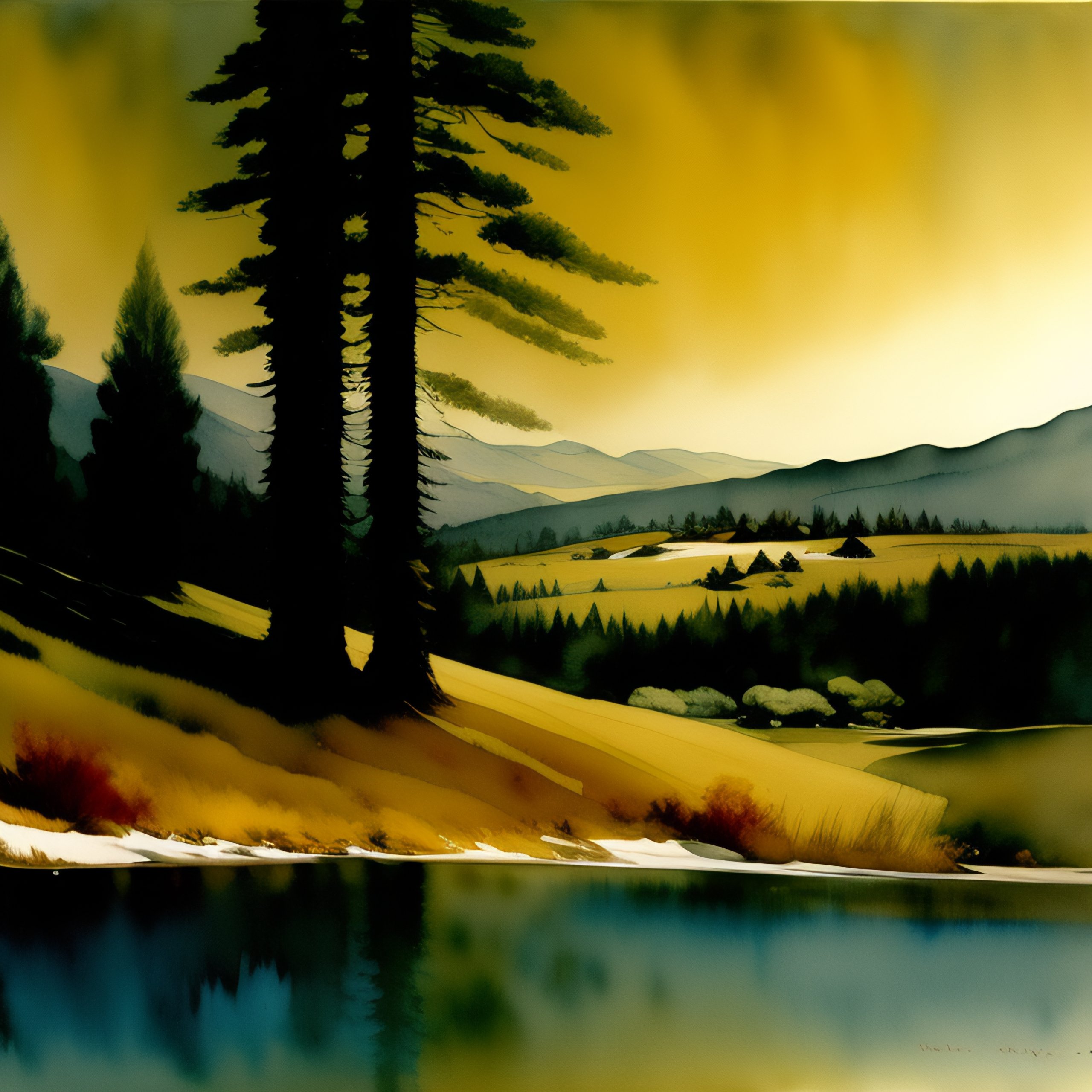 Lexica - Detailed Watercolor, beautiful tertiary colors, color theory ...