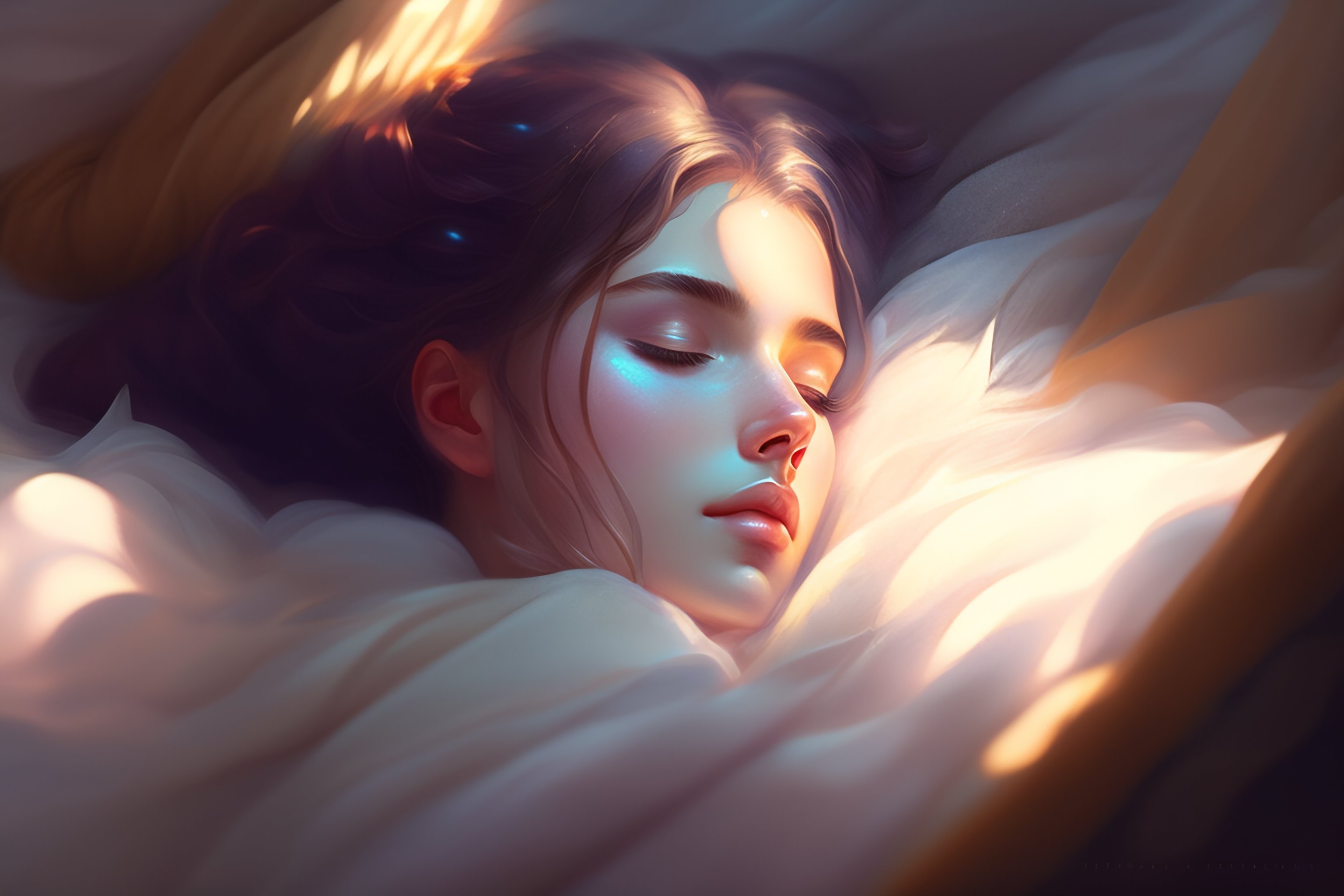 Lexica - Masterpiece portrait of a magical sleeping girl, dreamy and ...
