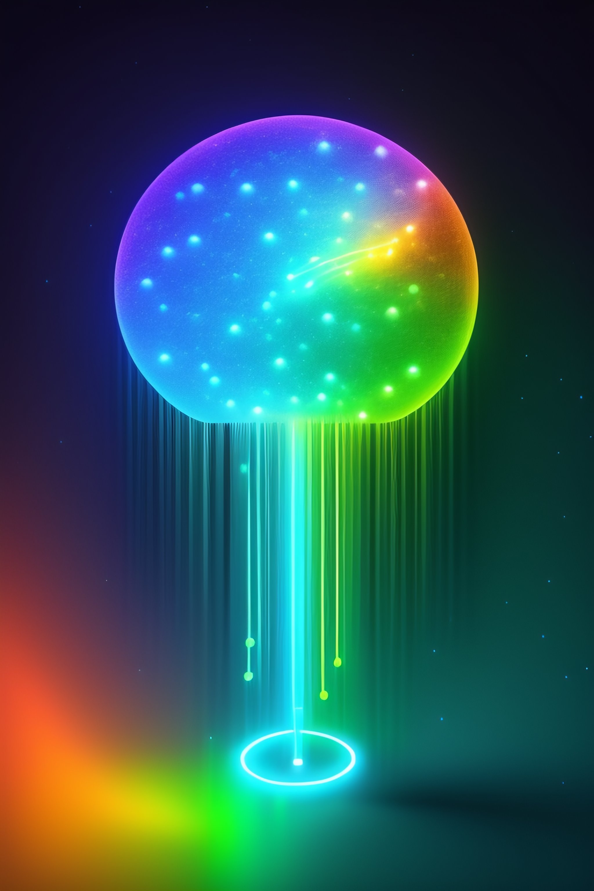 Lexica - Neon effect neural network connect with dots