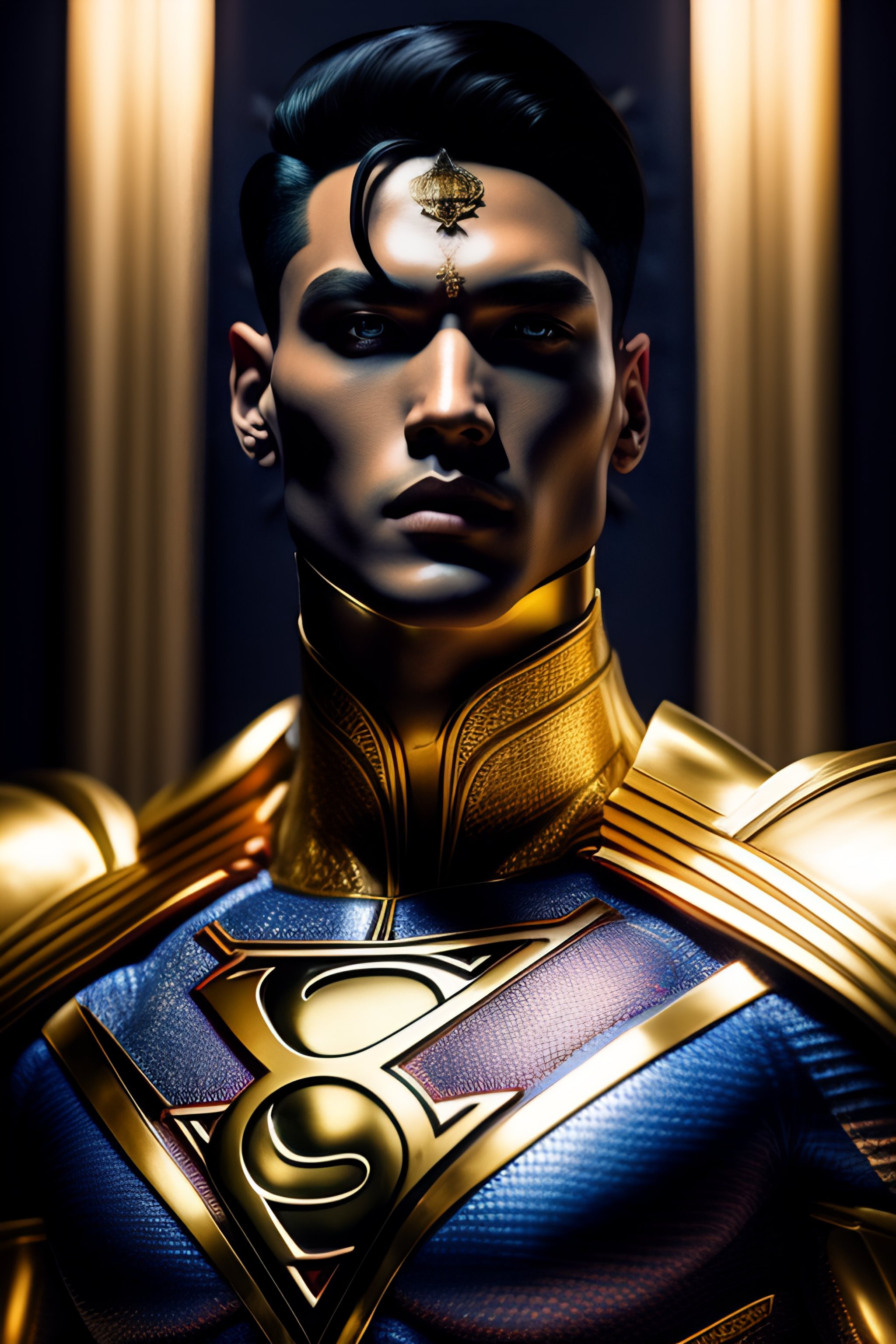 Lexica - Ultra-sharp photography of a beautiful superman sitting in an ...