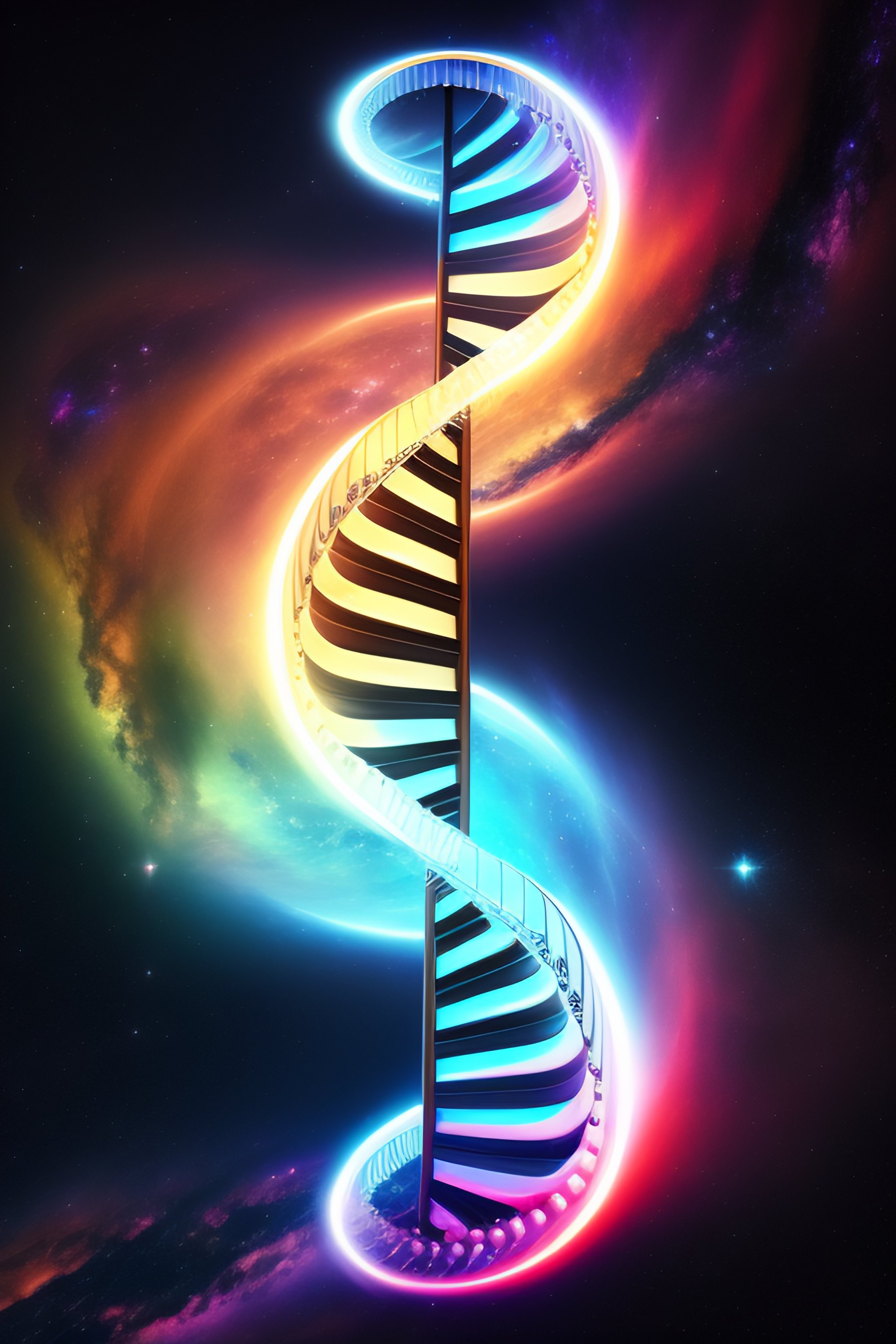 Lexica - A double helix surrounded by mathematical equations floating ...