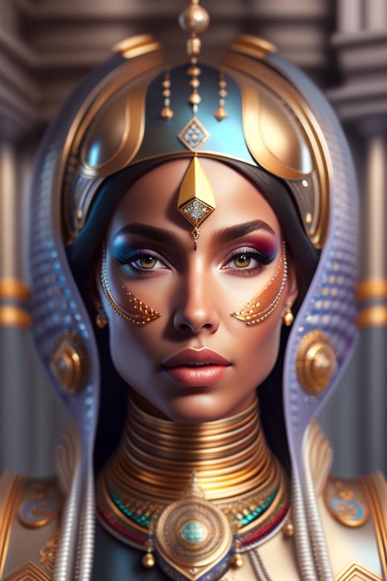 Lexica - Futuristic cleopatra, Stunning realistic photography ...