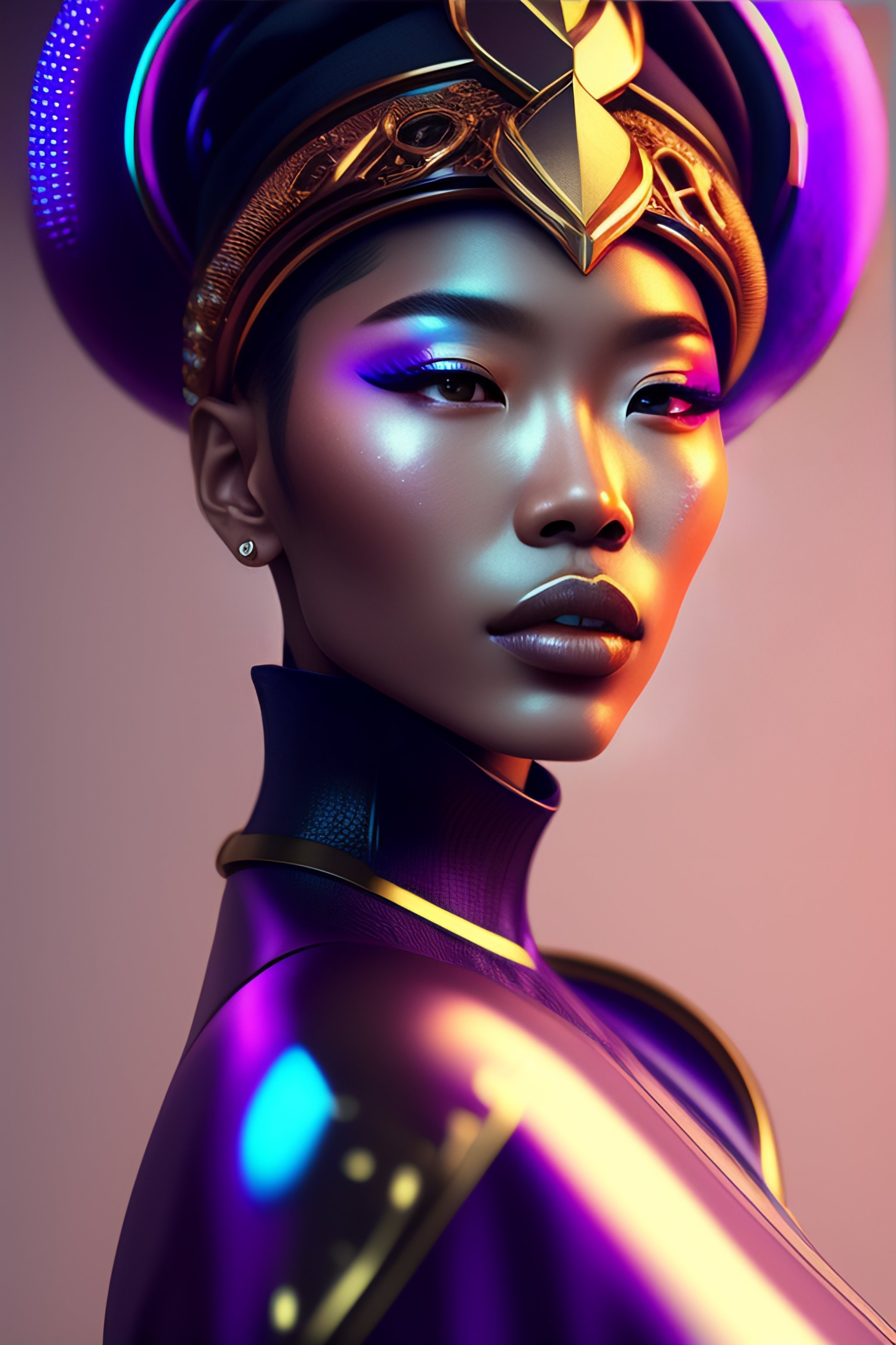 Lexica - Beautiful portrait of friendly attractive alien cyborg, style ...
