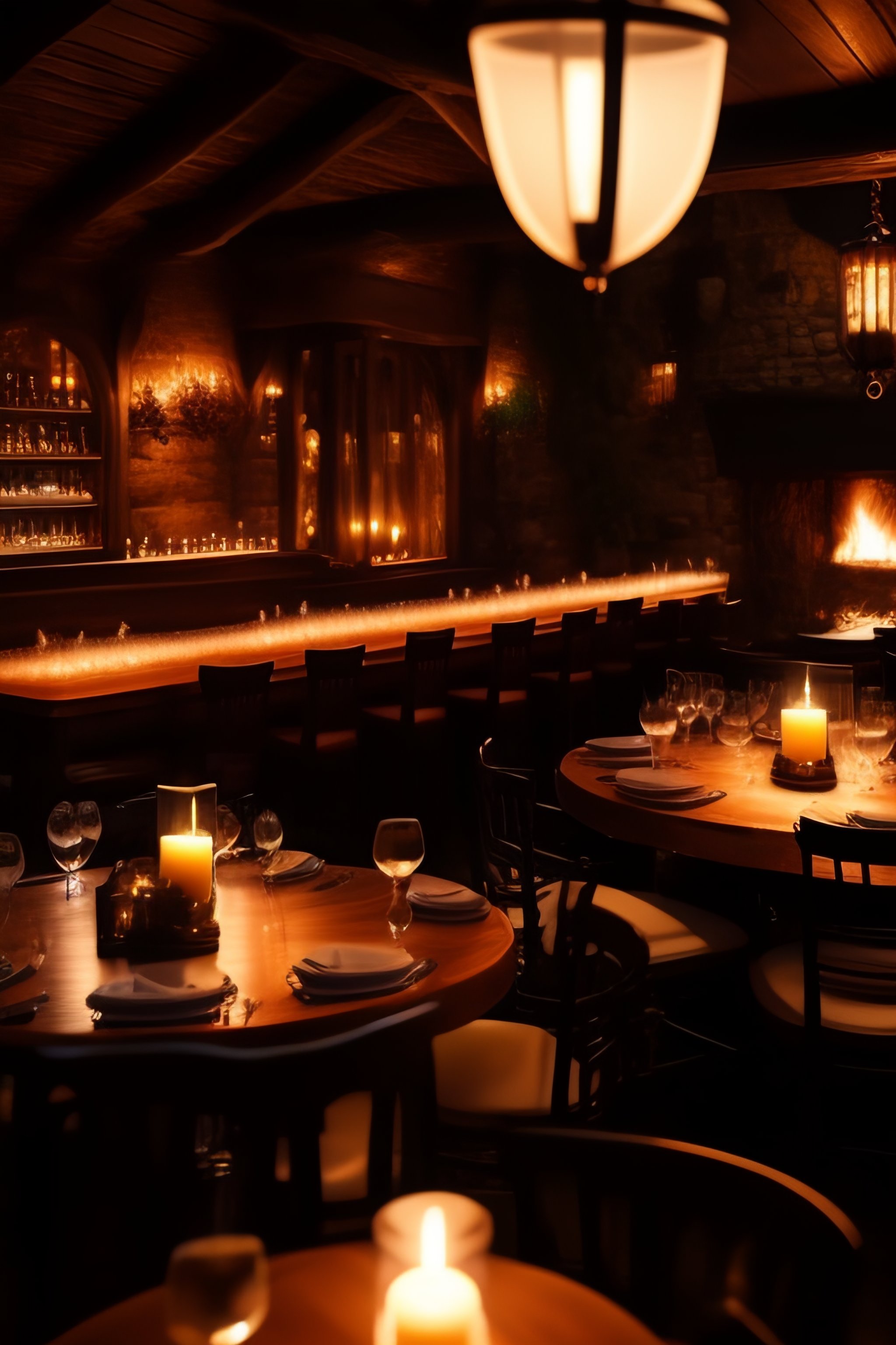 Lexica - A spooky and ethereal Tavern with a ghostly theme. The walls ...