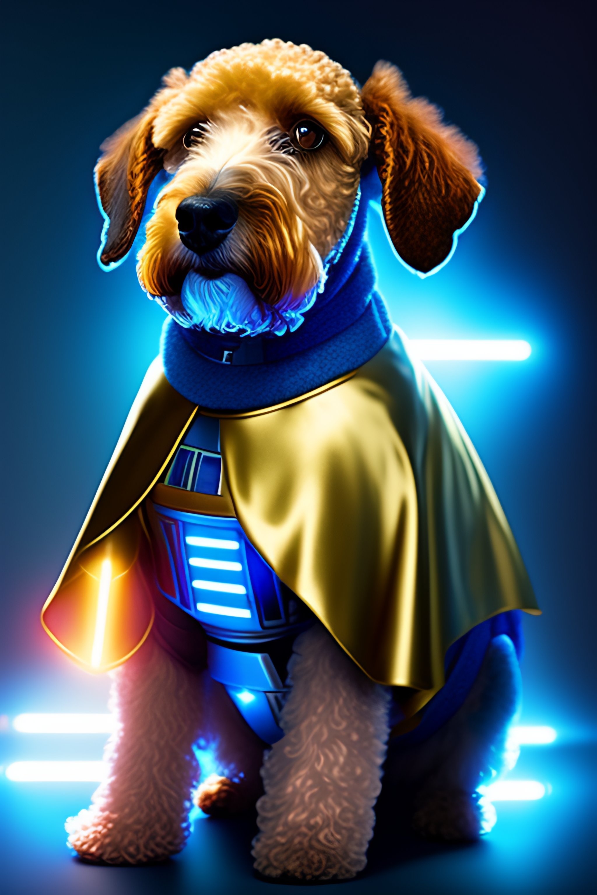 Lexica - Star Wars scene artificial intelligence aBedlington Terrier ...