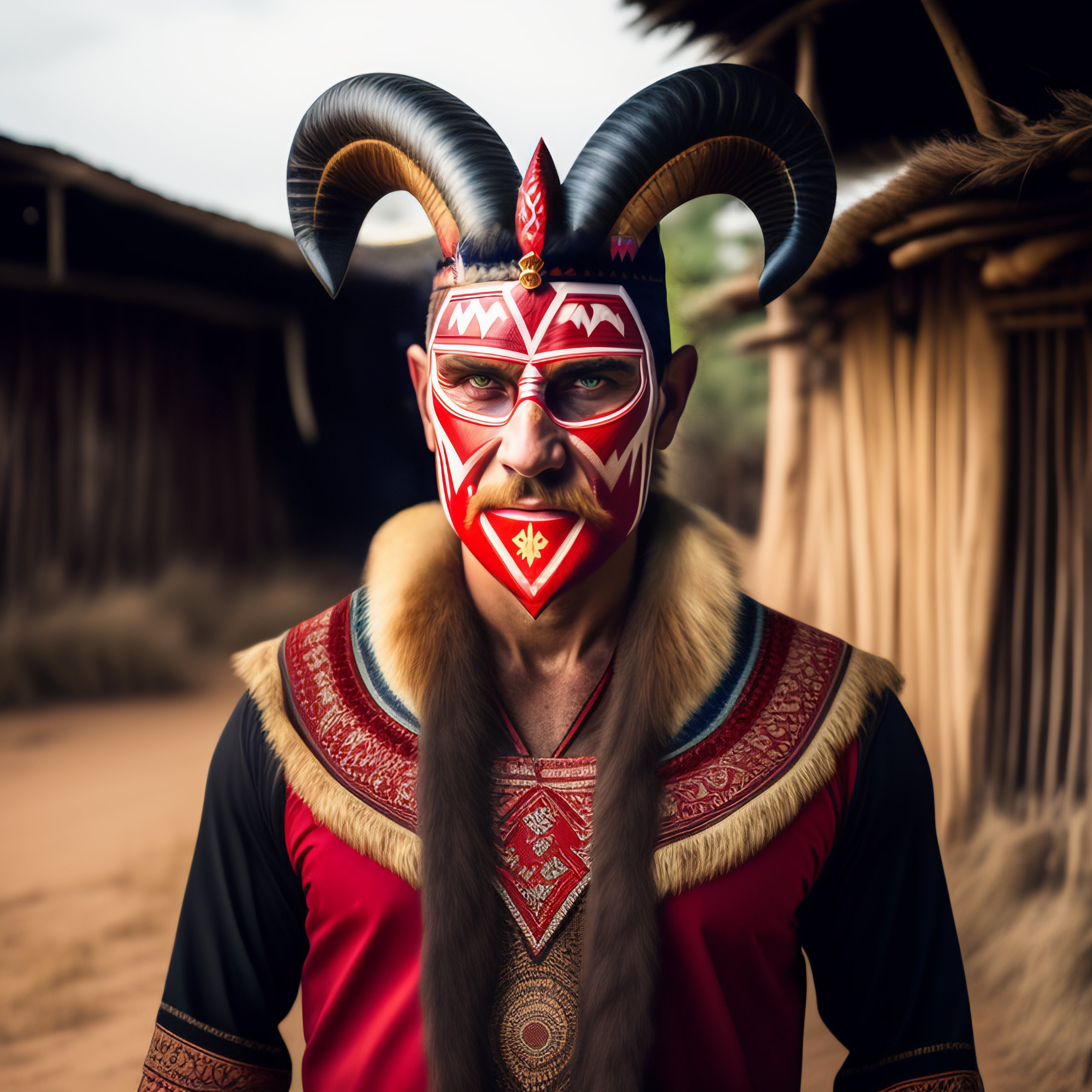 Lexica - Wide angle Environmental shot of a mysterikus slavic man ...