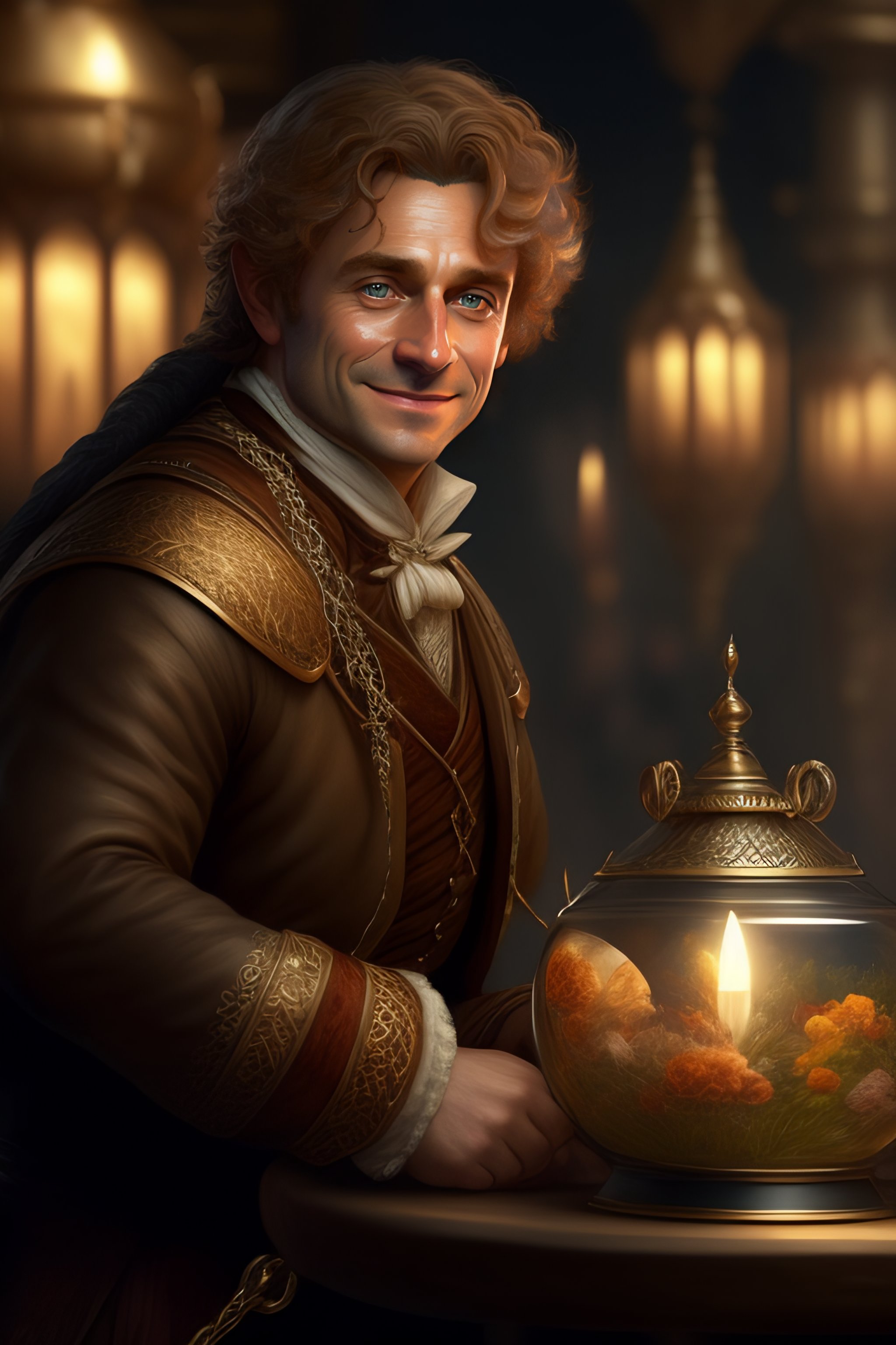 Lexica - Dirty faced and very happy bilbo baggins looking the table ...