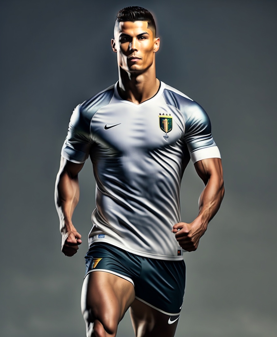 Lexica - In the photograph, Cristiano Ronaldo, commonly known as CR7 ...