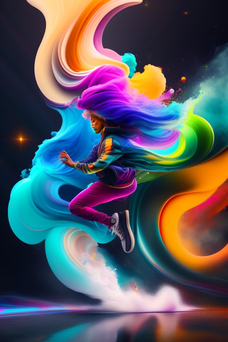 Lexica - Crazy hip hop dance 8k wallpaper, smoke colorful, fusion of ...
