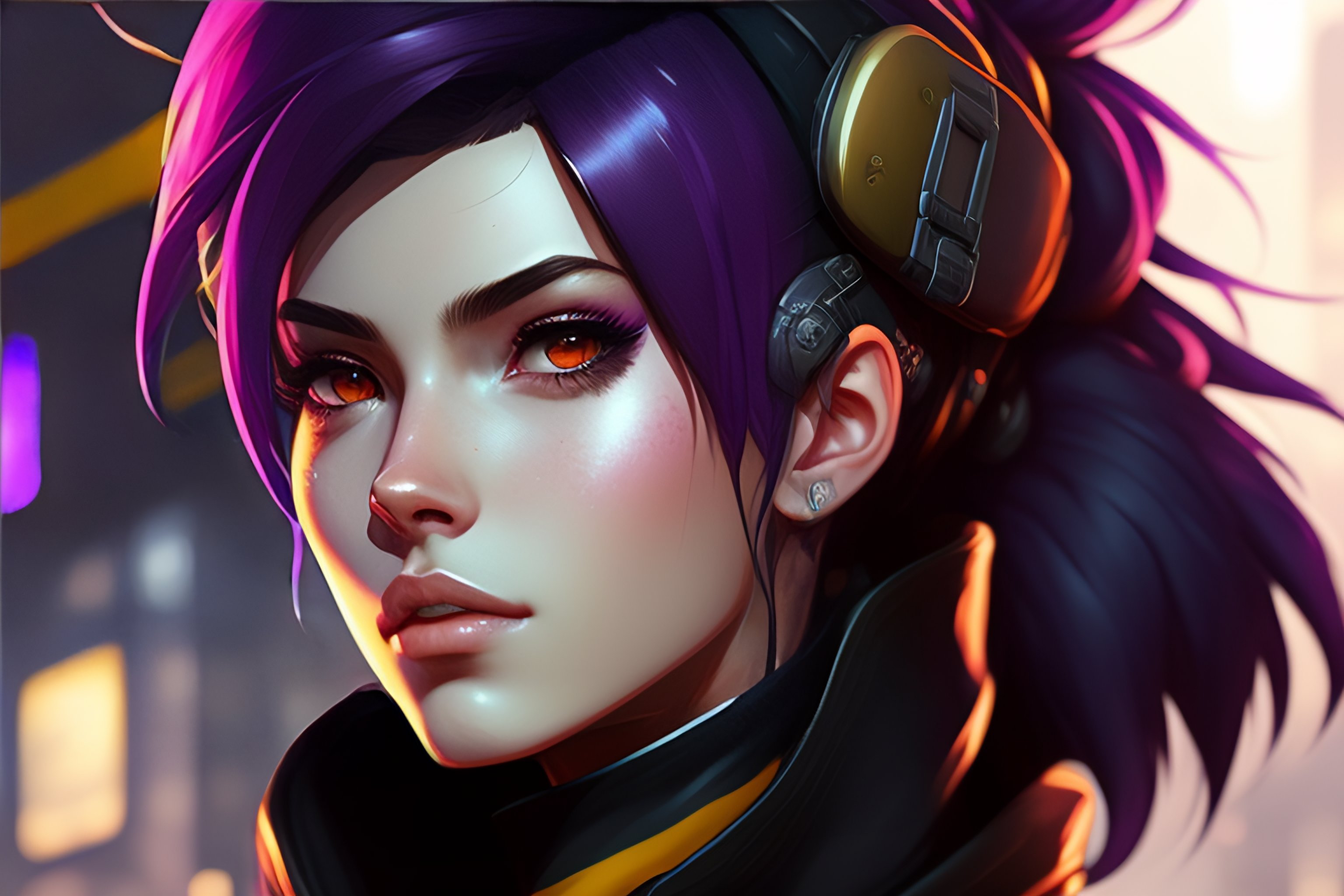 Lexica - Highly detailed portrait of a sewer emo punk woman student ...