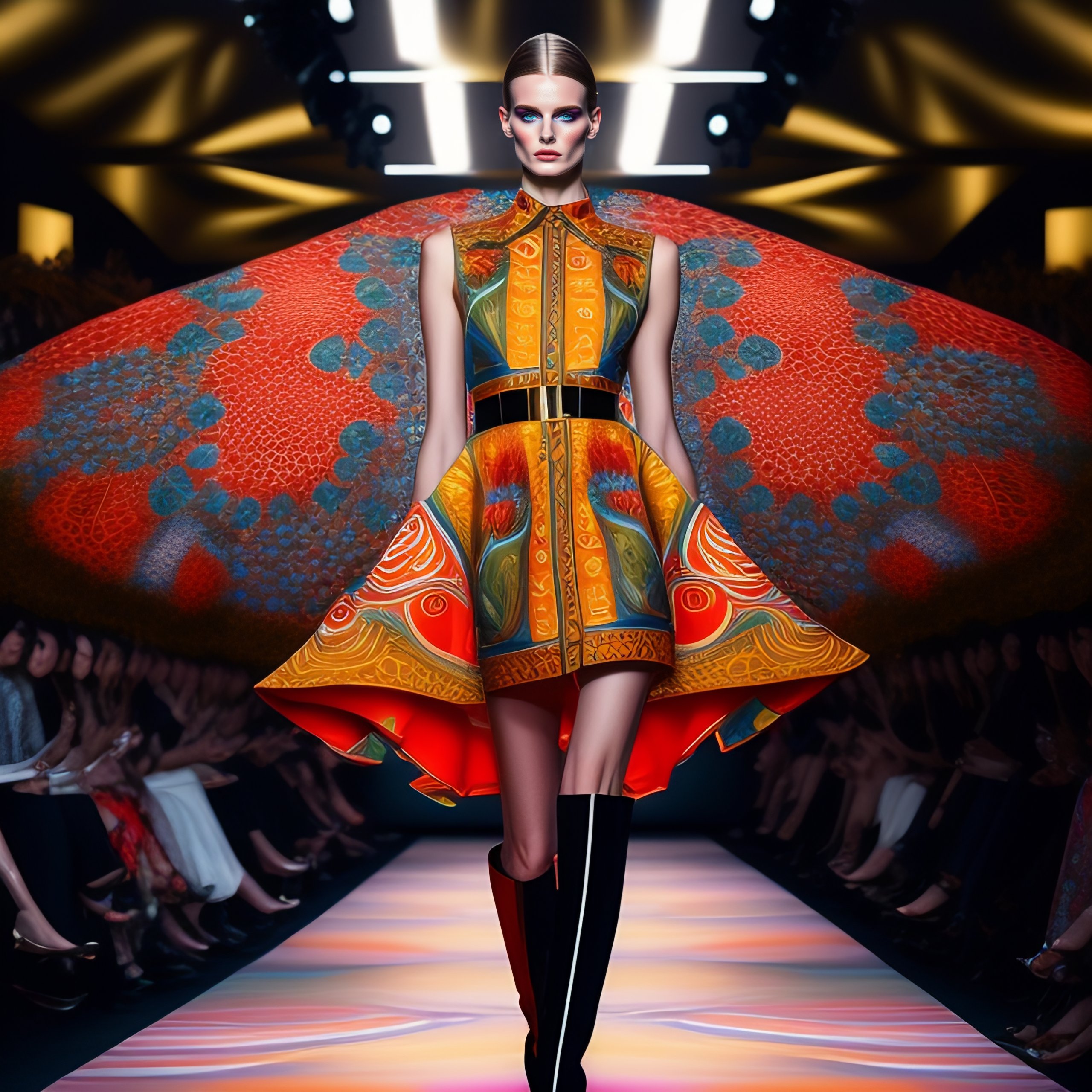 Lexica - Fashion show into fashion style digital printed fabric pattern ...