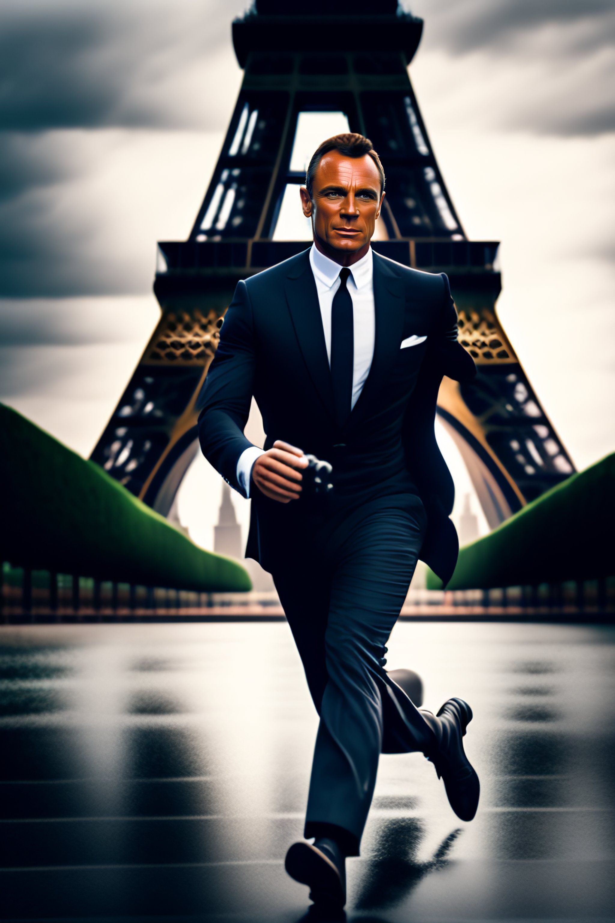 Lexica - James Bond, Danial Graig running away from exploding Eiffel ...