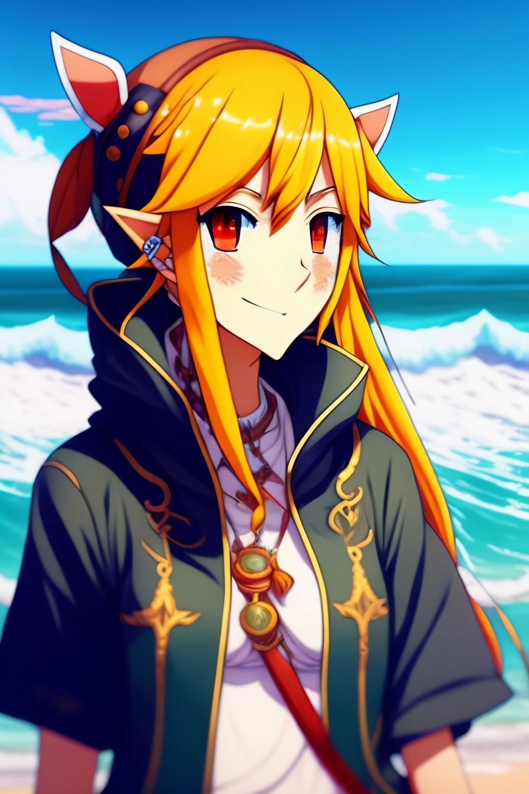 Lexica - 2d, anime, Zelda from The legend of Zelda, smiling at the ...