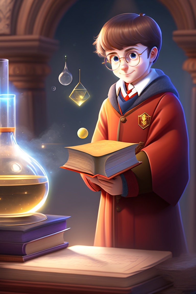 Lexica - Harry Potter holding the Philosopher's Stone, in a world full ...