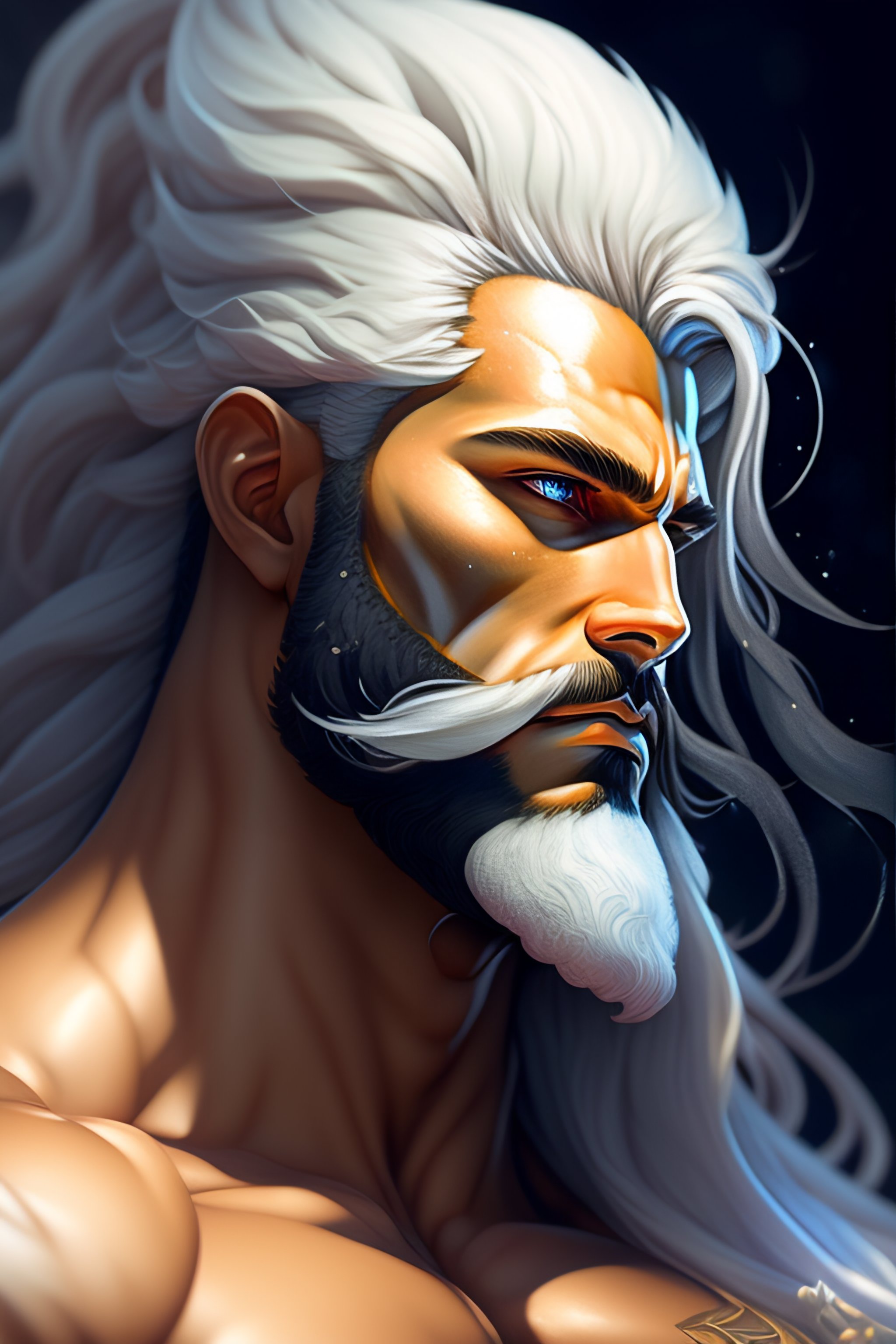 Lexica - Full potrait of Rugged muscular zeus greek god of lightening ...