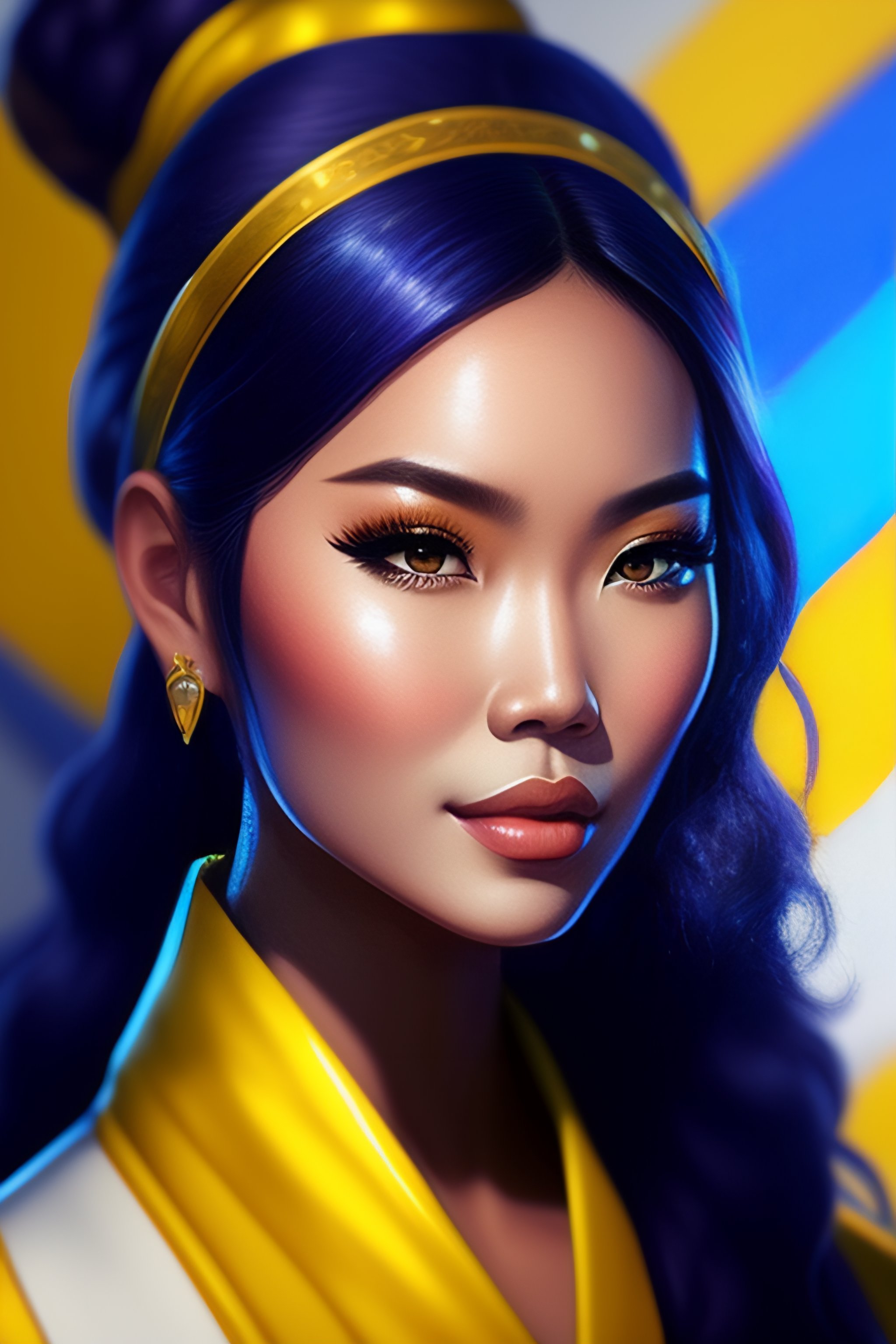 Lexica - A portrait of anime filipino blue and yellow man, face of jodi ...