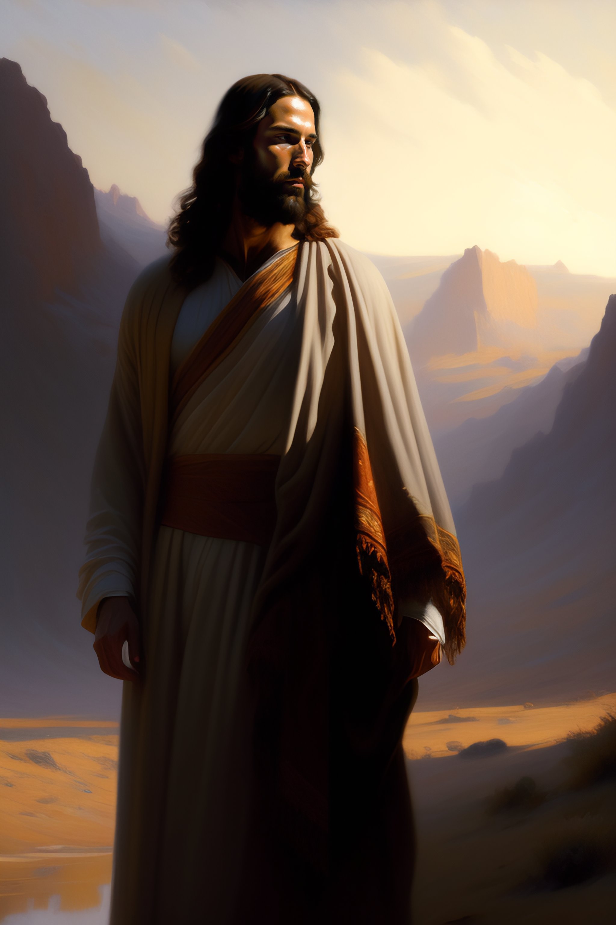 Lexica - Full body photo of jesus christ majestic spooky disquieting ...