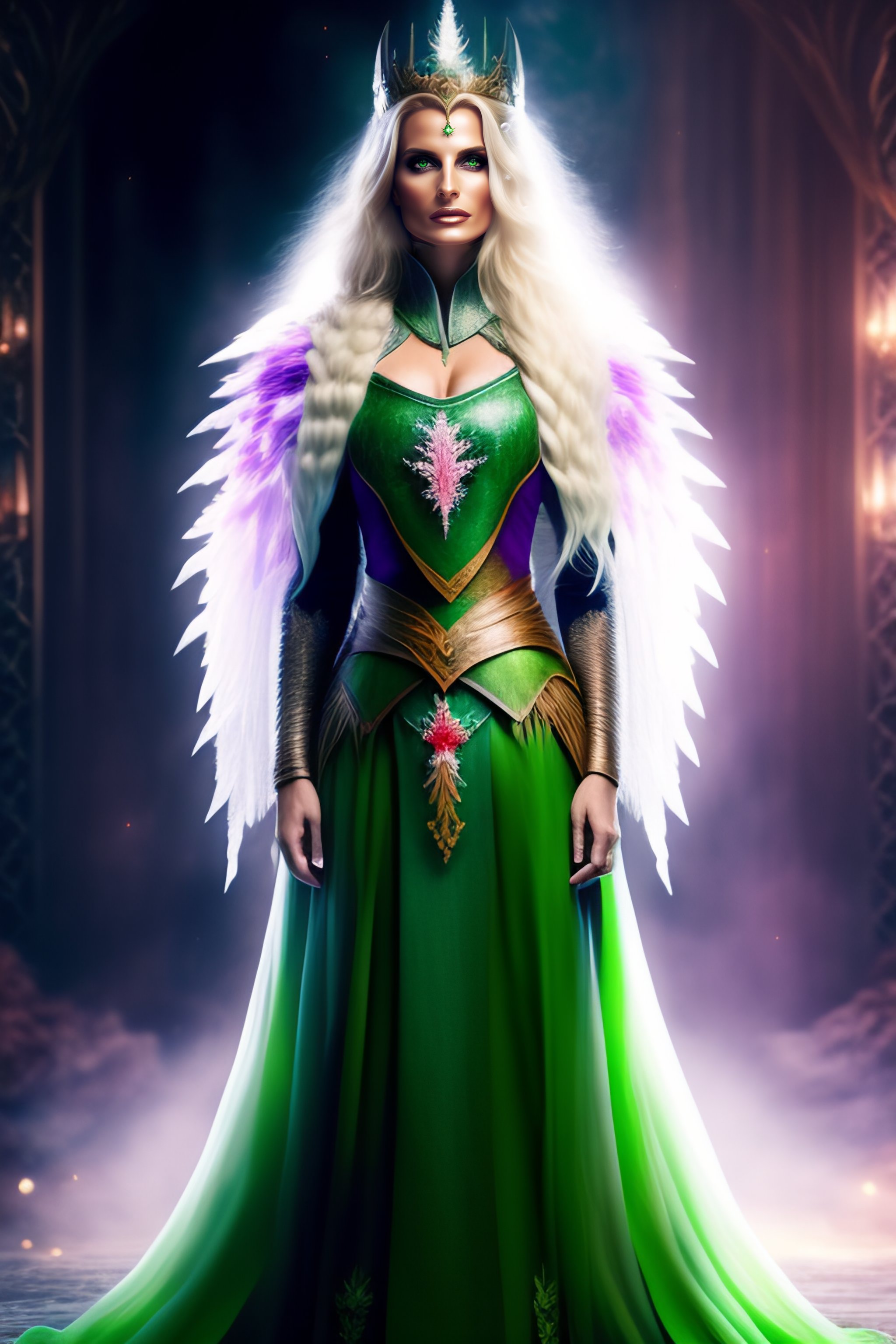 Lexica - Stana Katic, insane fairy warrior queen, full body portrait ...