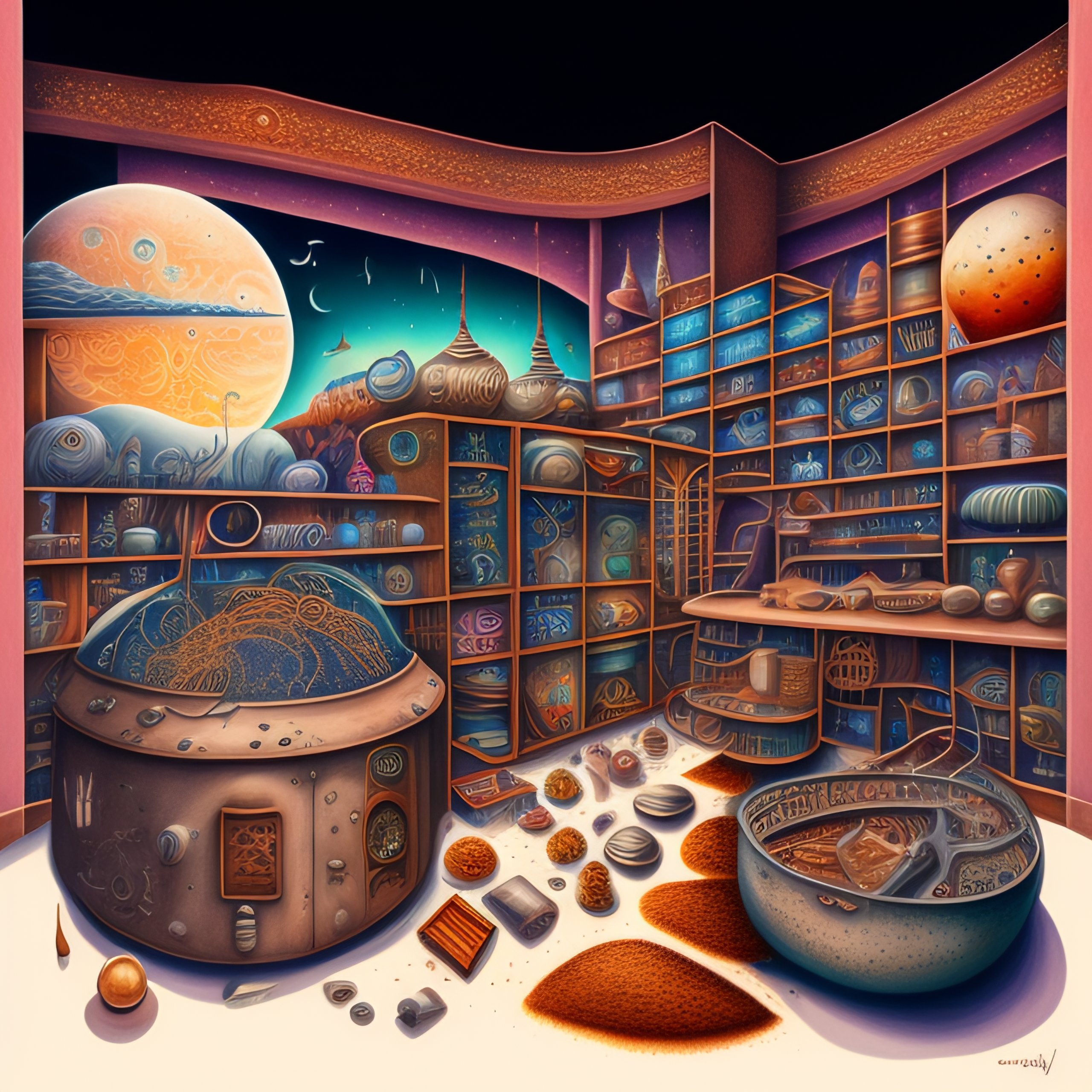 Lexica - Messy surreal hand-drawn painting of a chaotic surreal ...