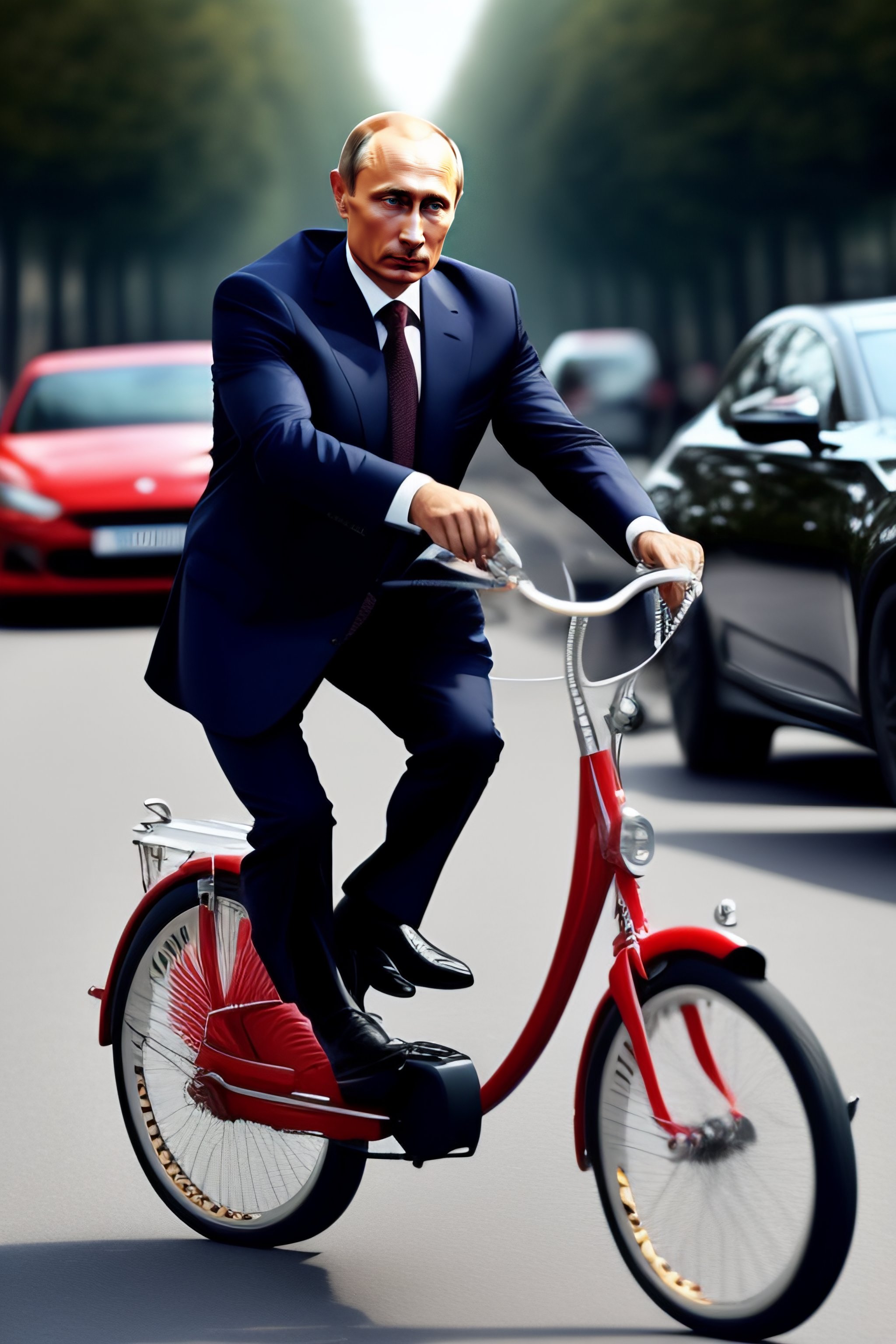 Lexica - Vladimir putin riding bicyclette