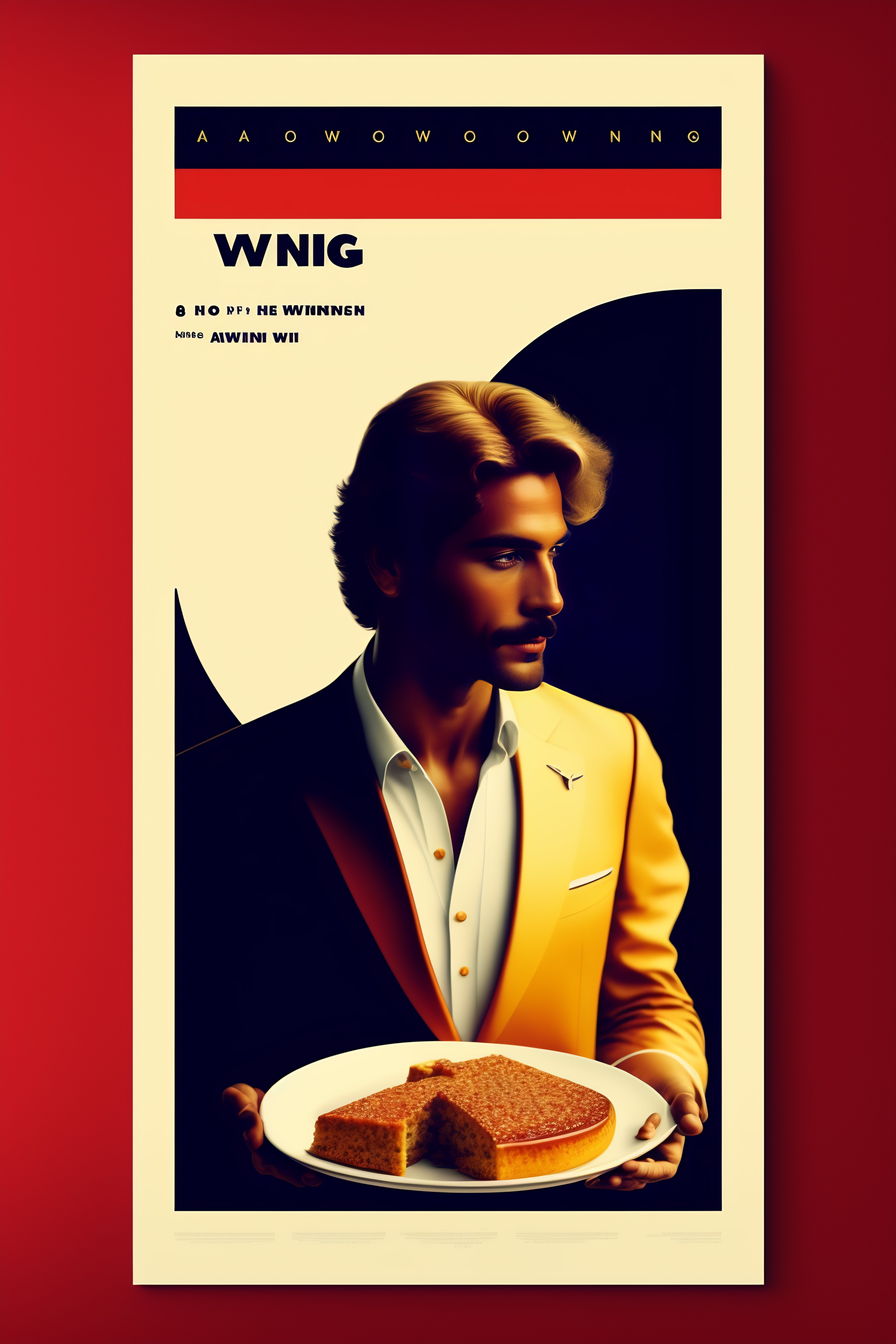 Lexica - Aword winning poster design from the 80's , a man standing and ...