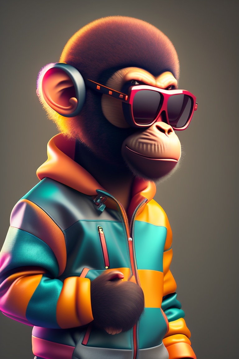 Lexica - A cool, funk style monkey representing hip hop music