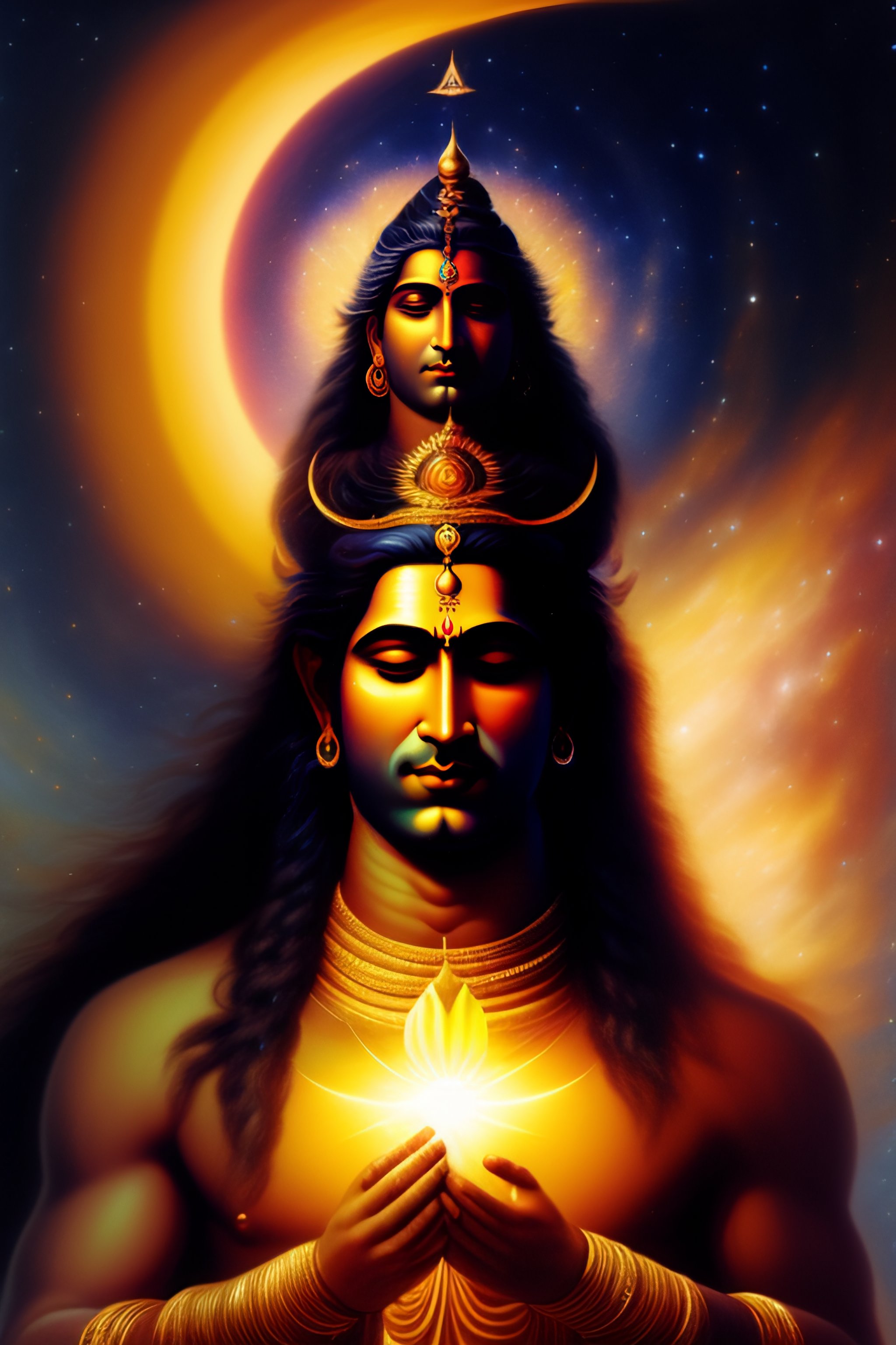 Lexica - In a vast expanse of emptiness, Lord Shiva stands with his ...