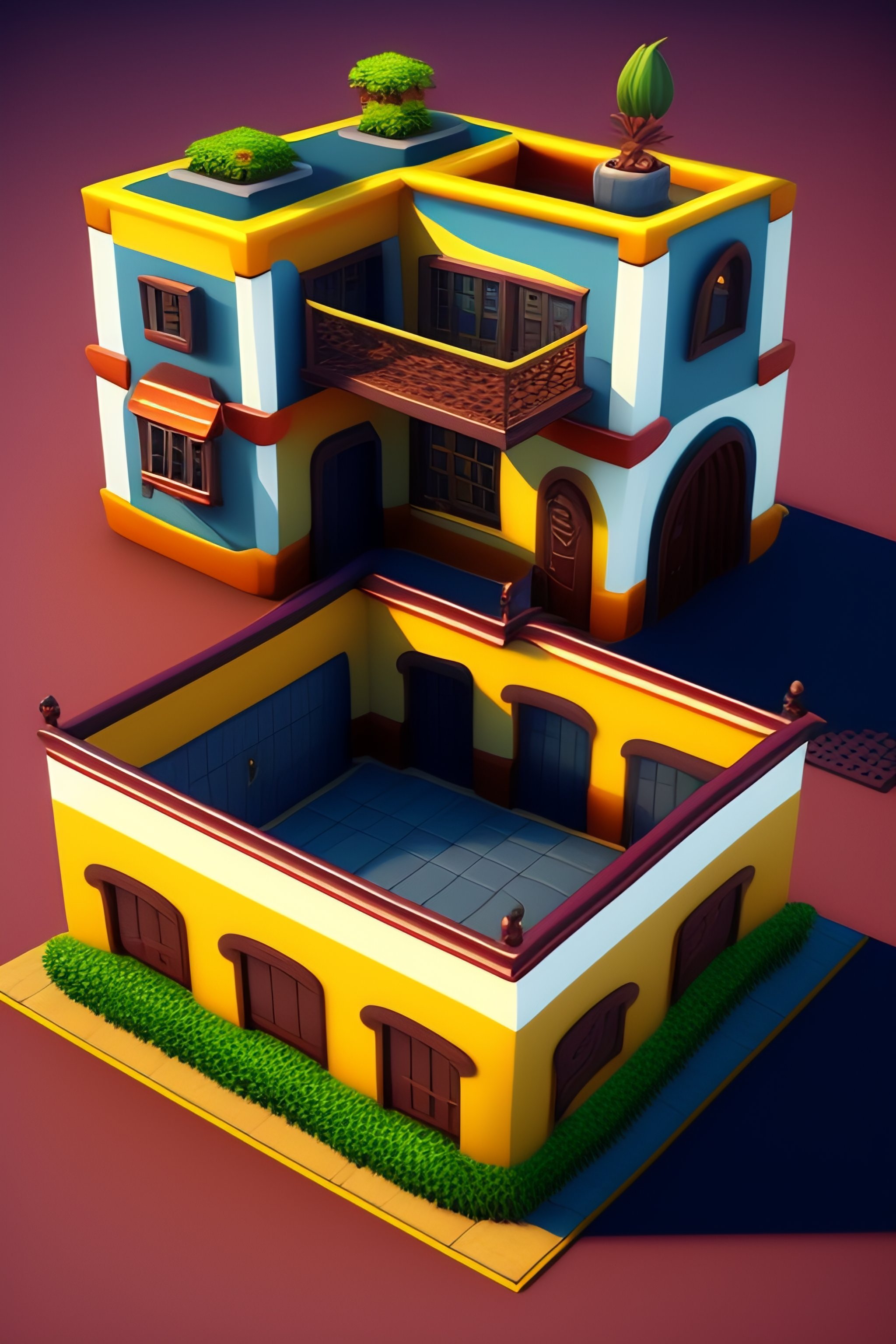 Lexica - 3d stylized game factory building