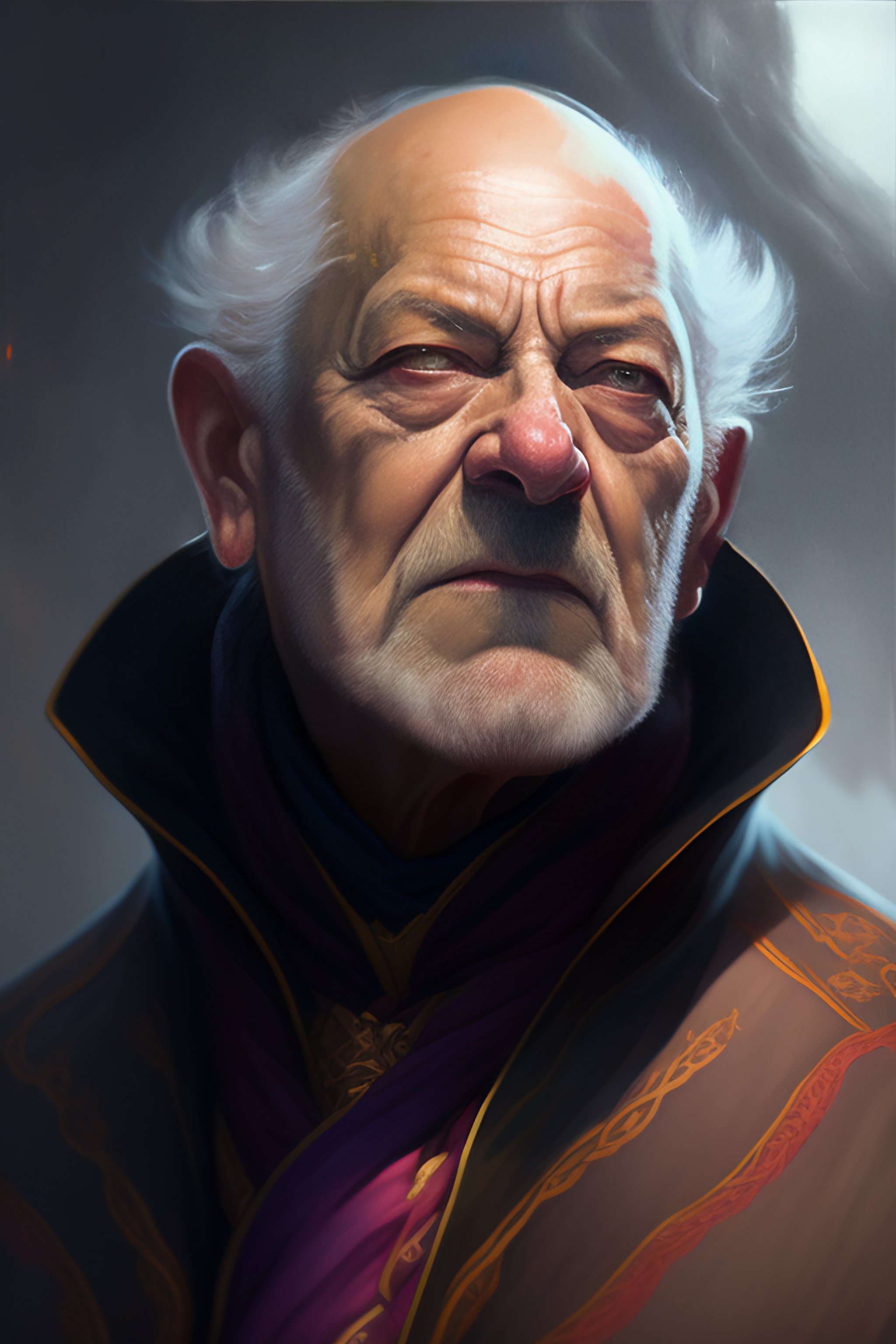 Lexica - Evil warlock, Portrait of Old mage, evil!!!!, wrinkled, Andy ...