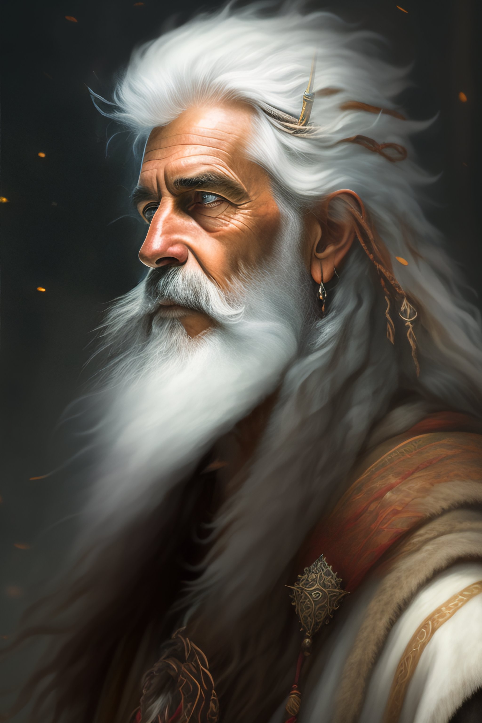 Lexica - Portrait of scruffy skinny ancient male druid in rags with a ...