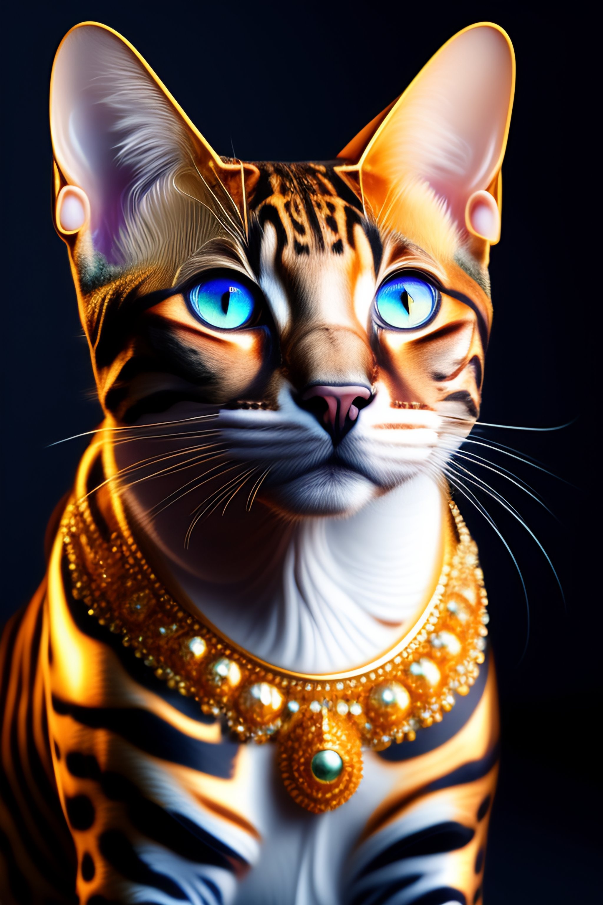 Lexica - /Mechanical bengal cat, metallic colors, uhd, 16k, hyperornate ...