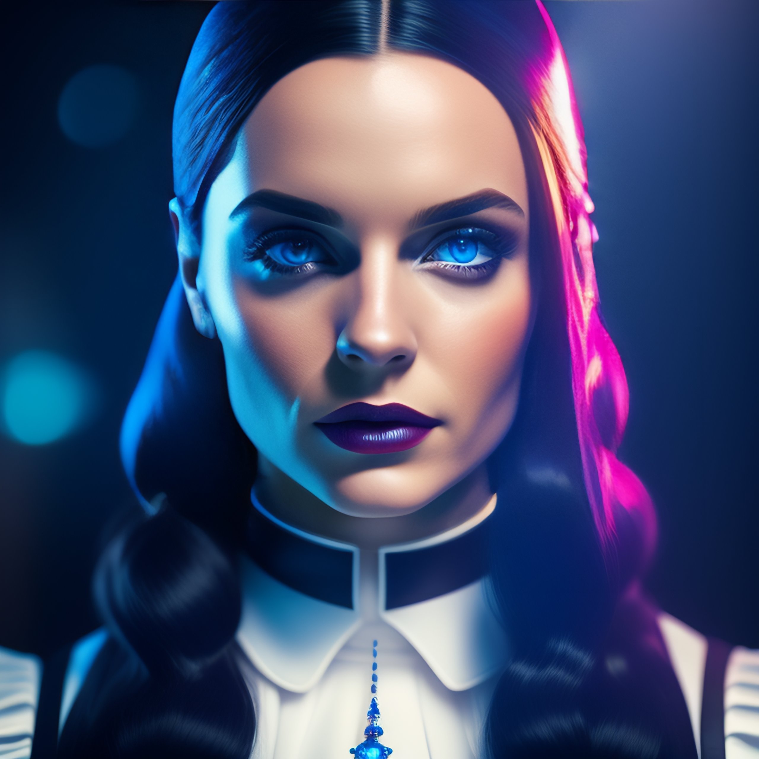 Lexica - Wednesday Addams, blue, fantasy, fantasy style, magic, bright ...