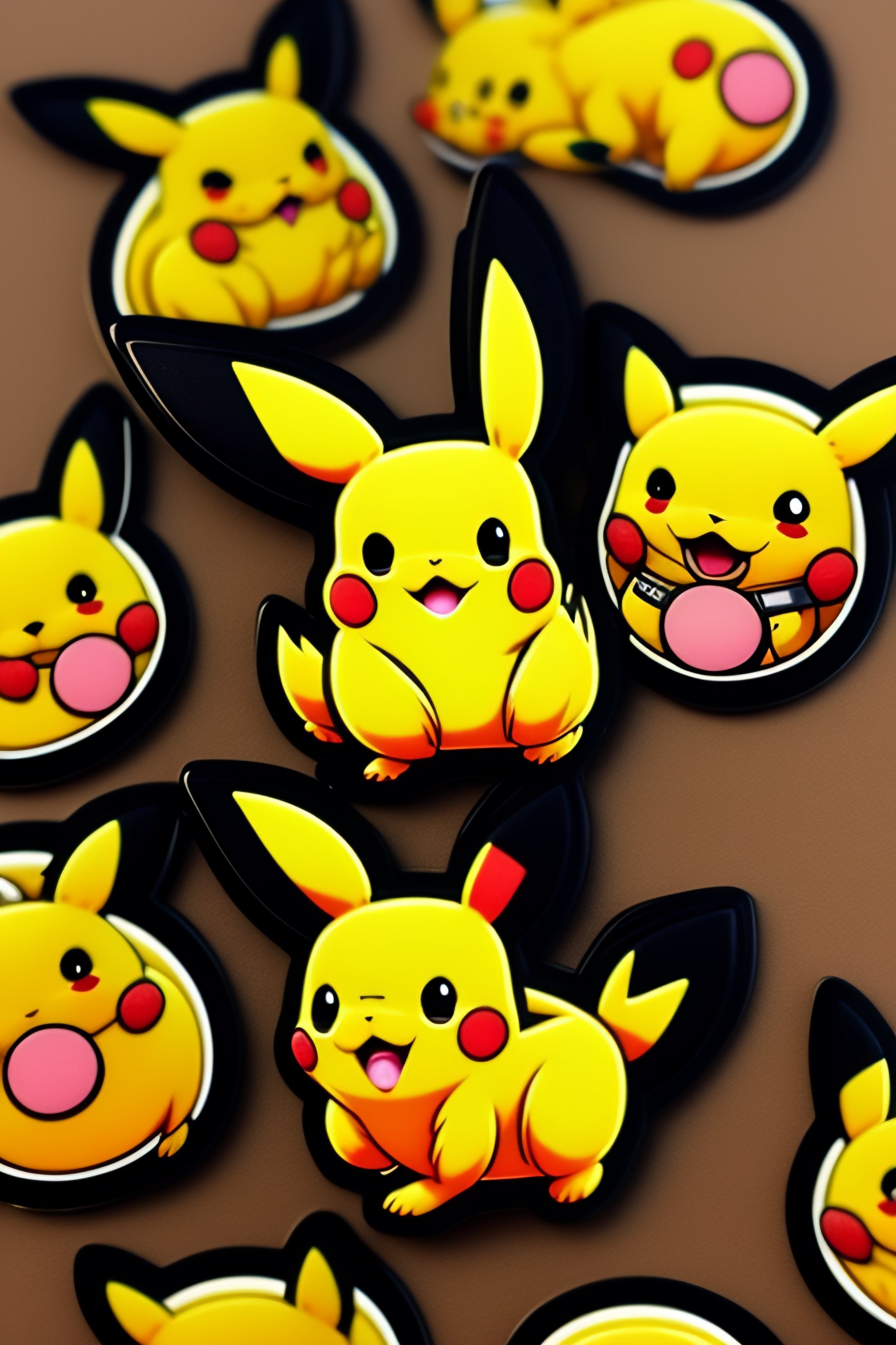 Lexica - Cute 2D pikachu anime Style Stickers