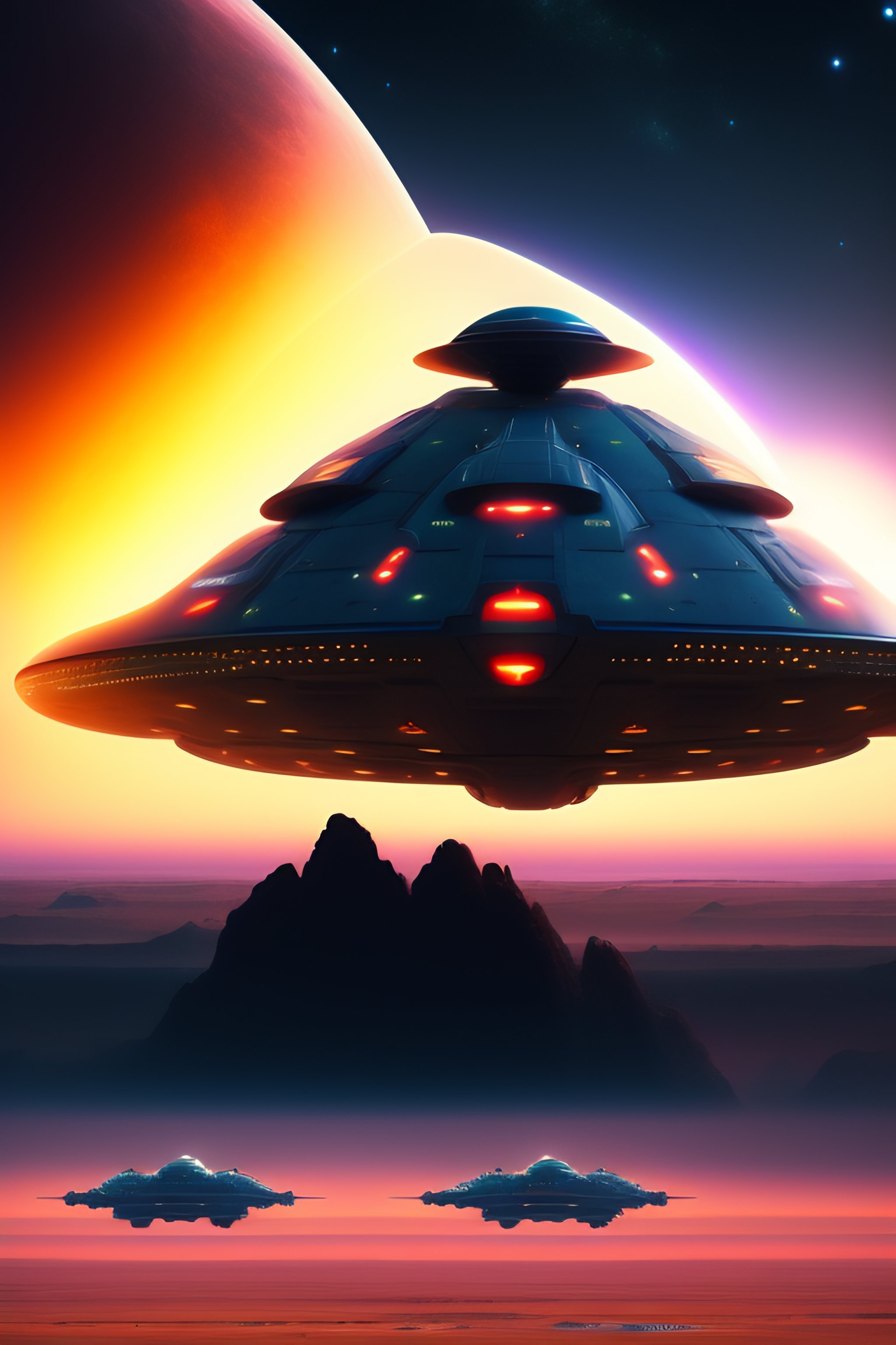 Lexica - Alien war space ship in battle with human futuristic space ...