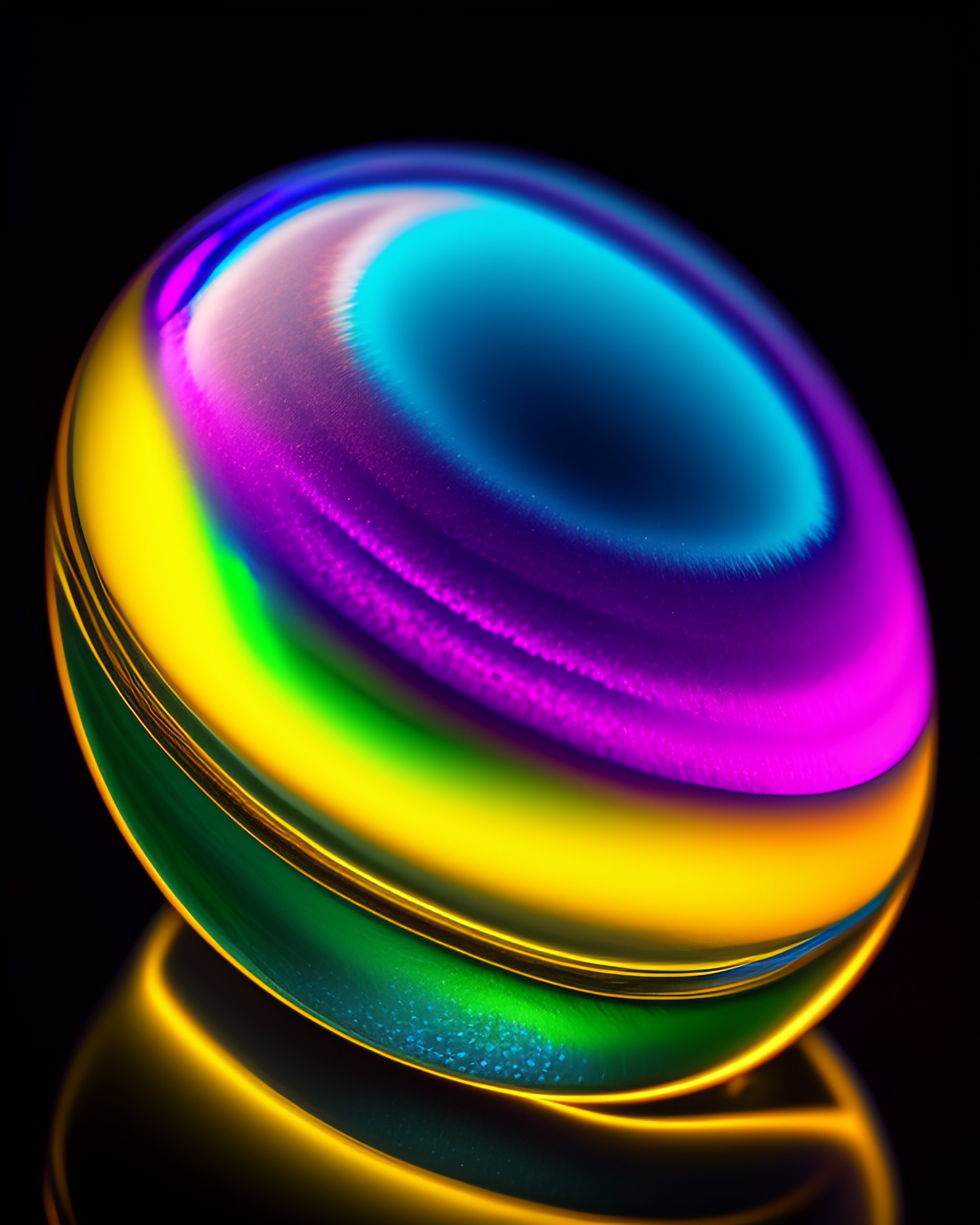 Lexica - A photograph of a luminous iridescent myxomycete, beautiful ...