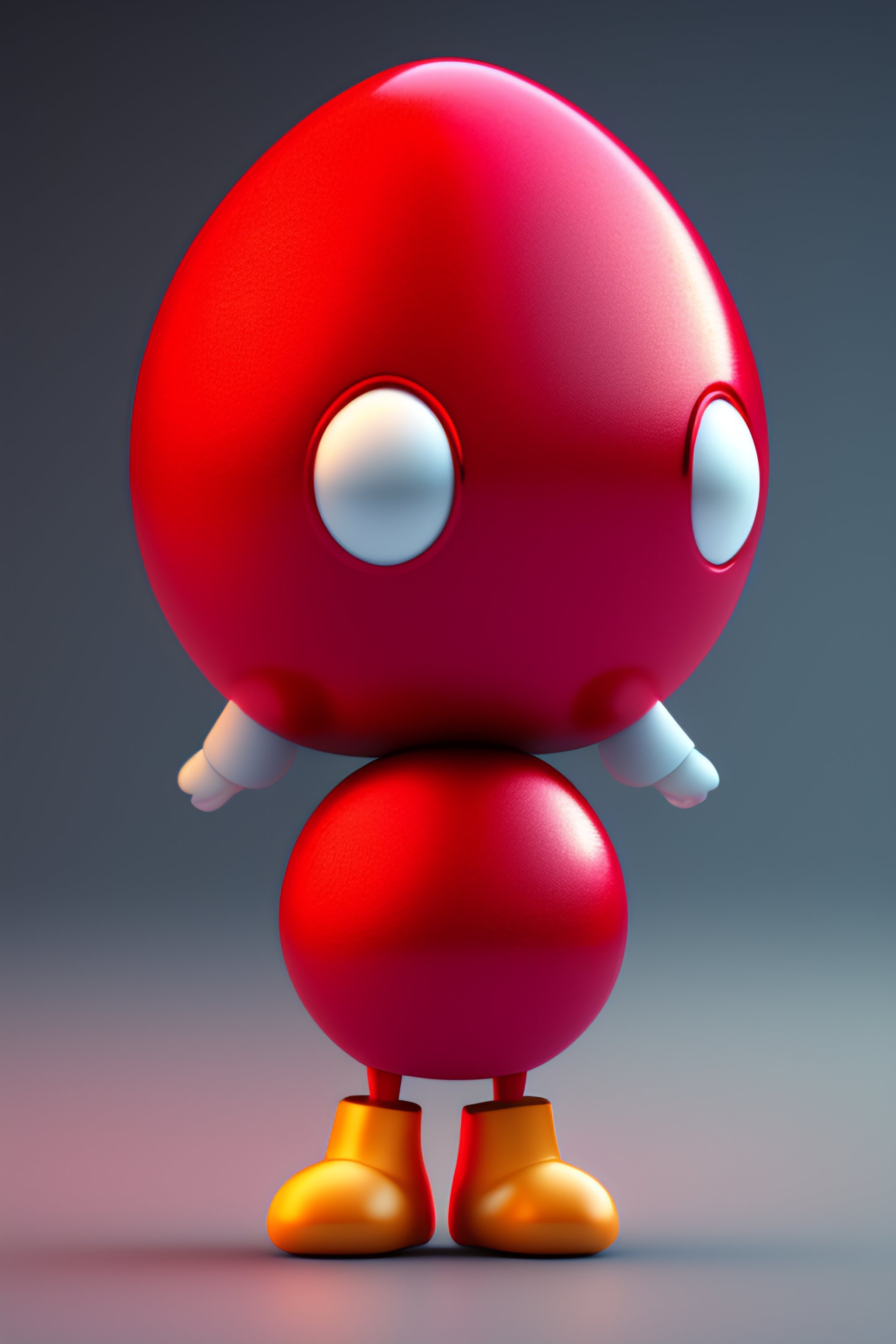 Lexica - 3d render of a teardrop shape mascot character with arms and ...