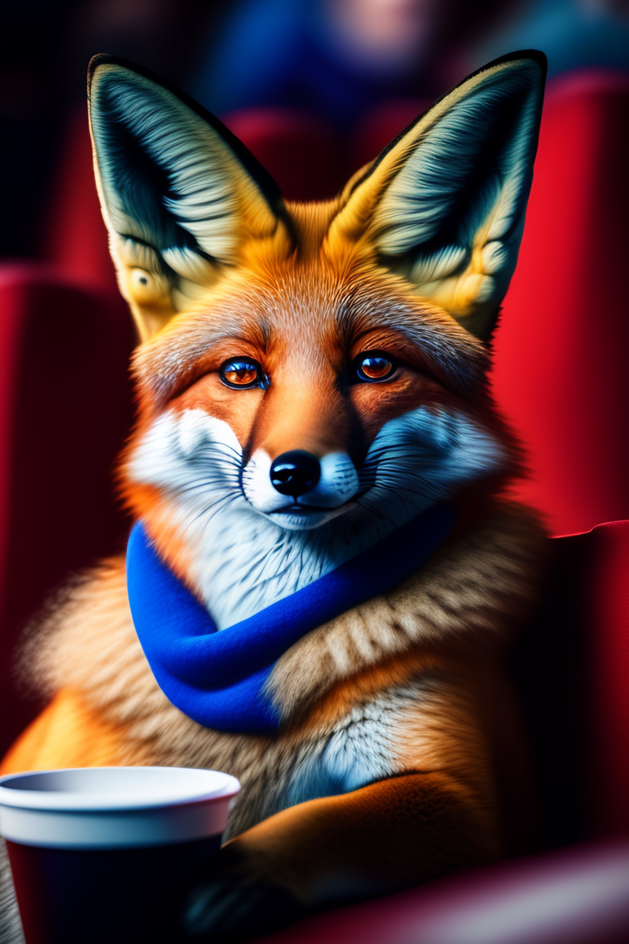 Red Fox Blue Eyes