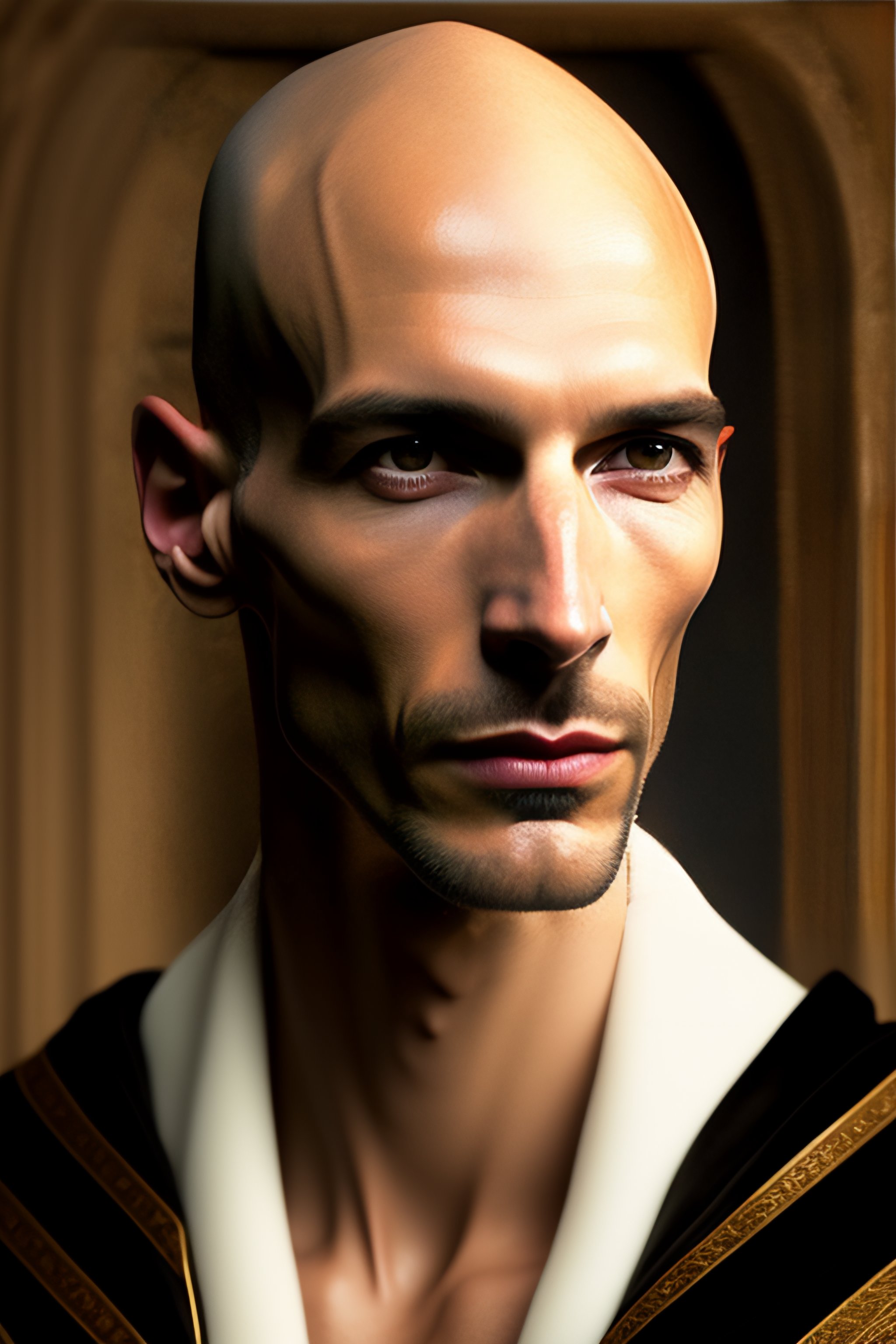 Lexica - Tall man, slim man, extremely white skin, snakelike appearance ...