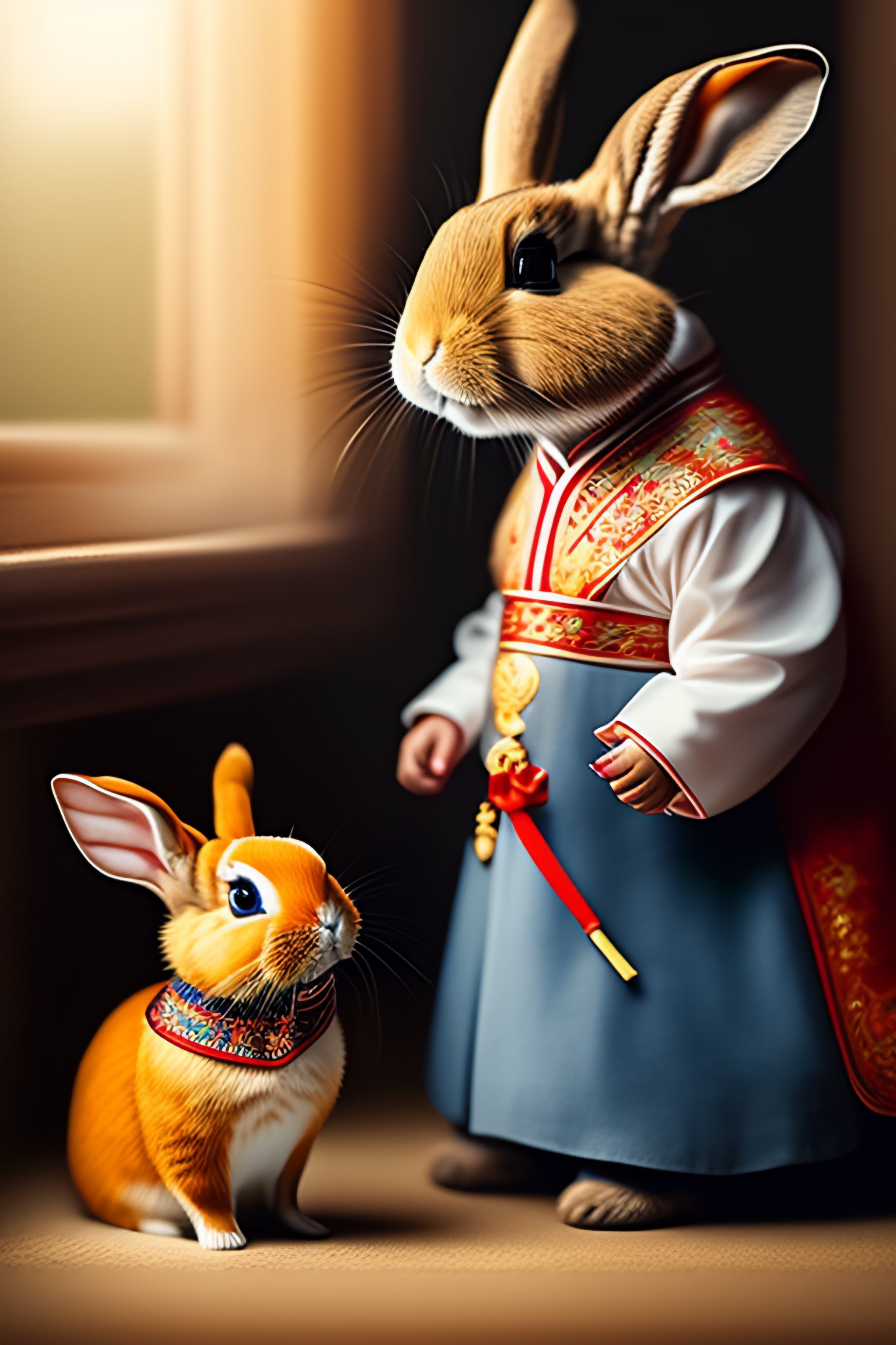 Lexica - Chinese dress and rabbit