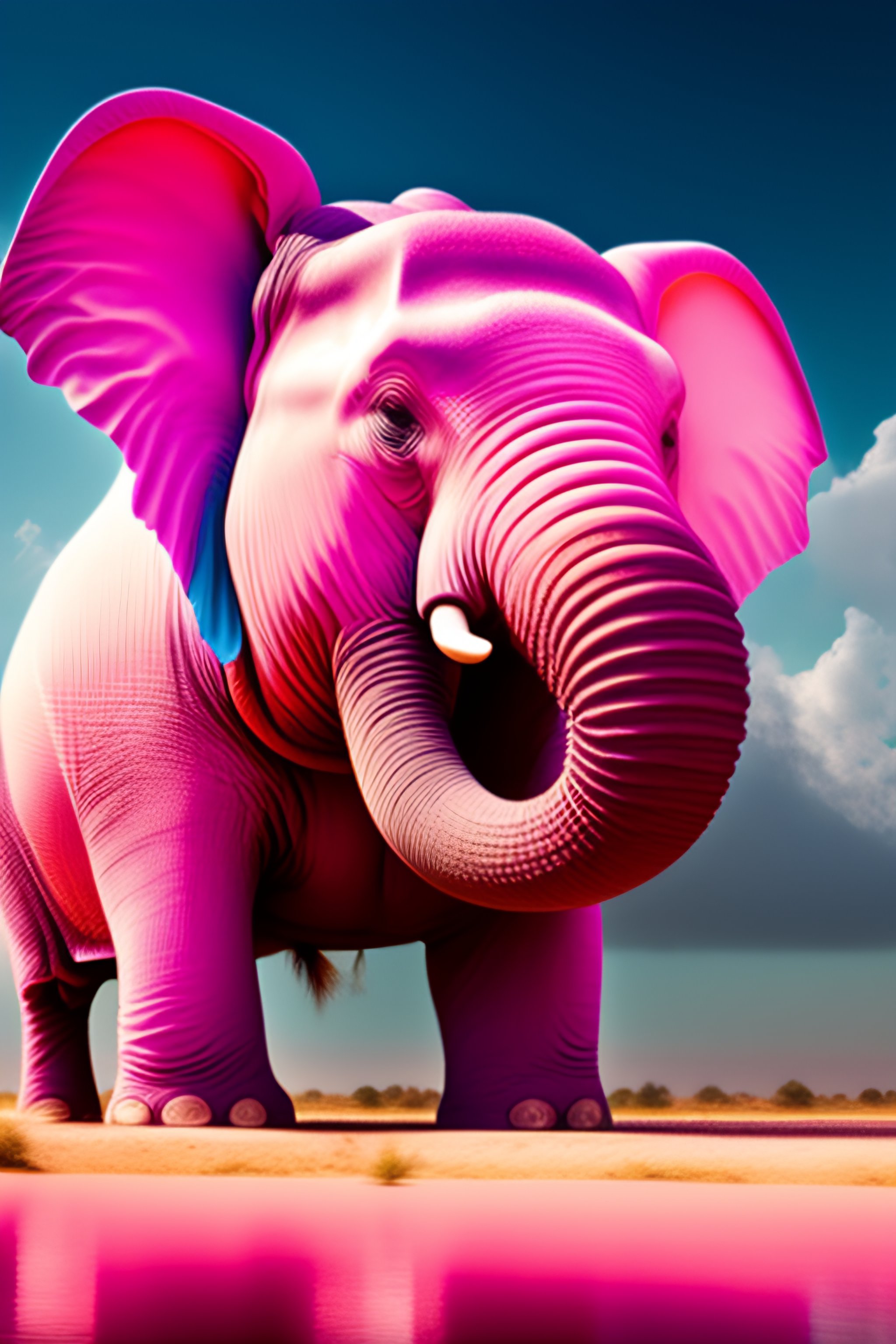 Flying Pink Elephant