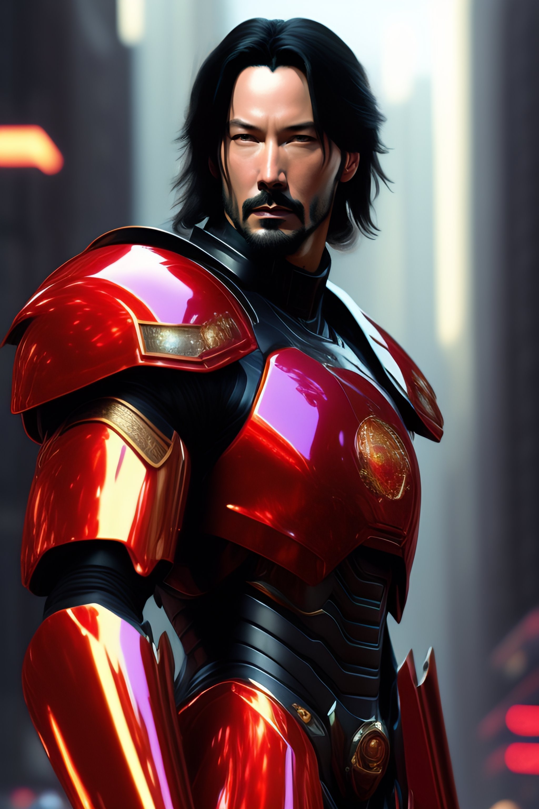 Lexica - A Keanu Reeves, realistic scifi cyberpunk power samurai robot ...