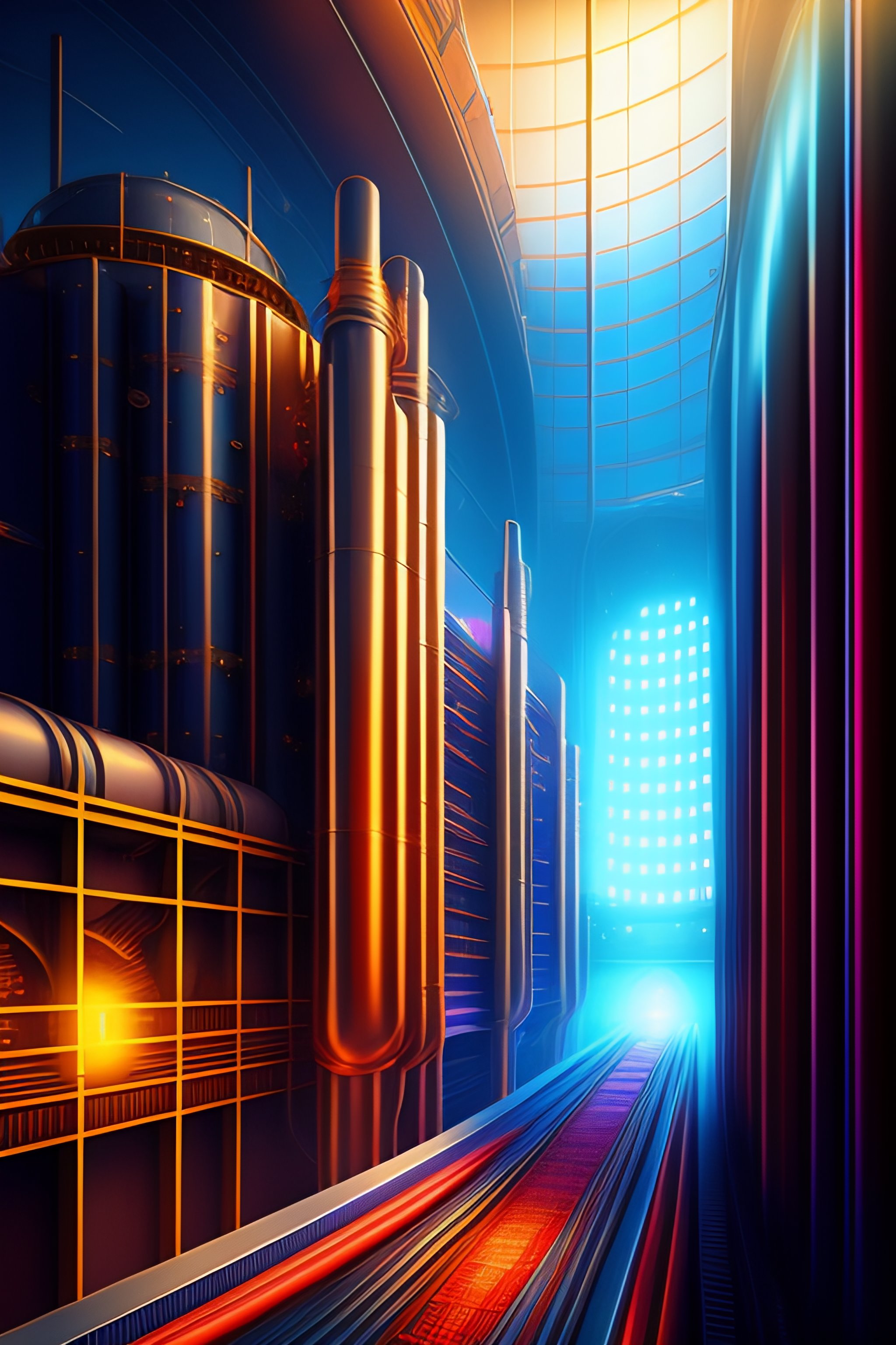 Lexica - Detailed particle accelerator, CERN. 1 9 2 0 s style ...