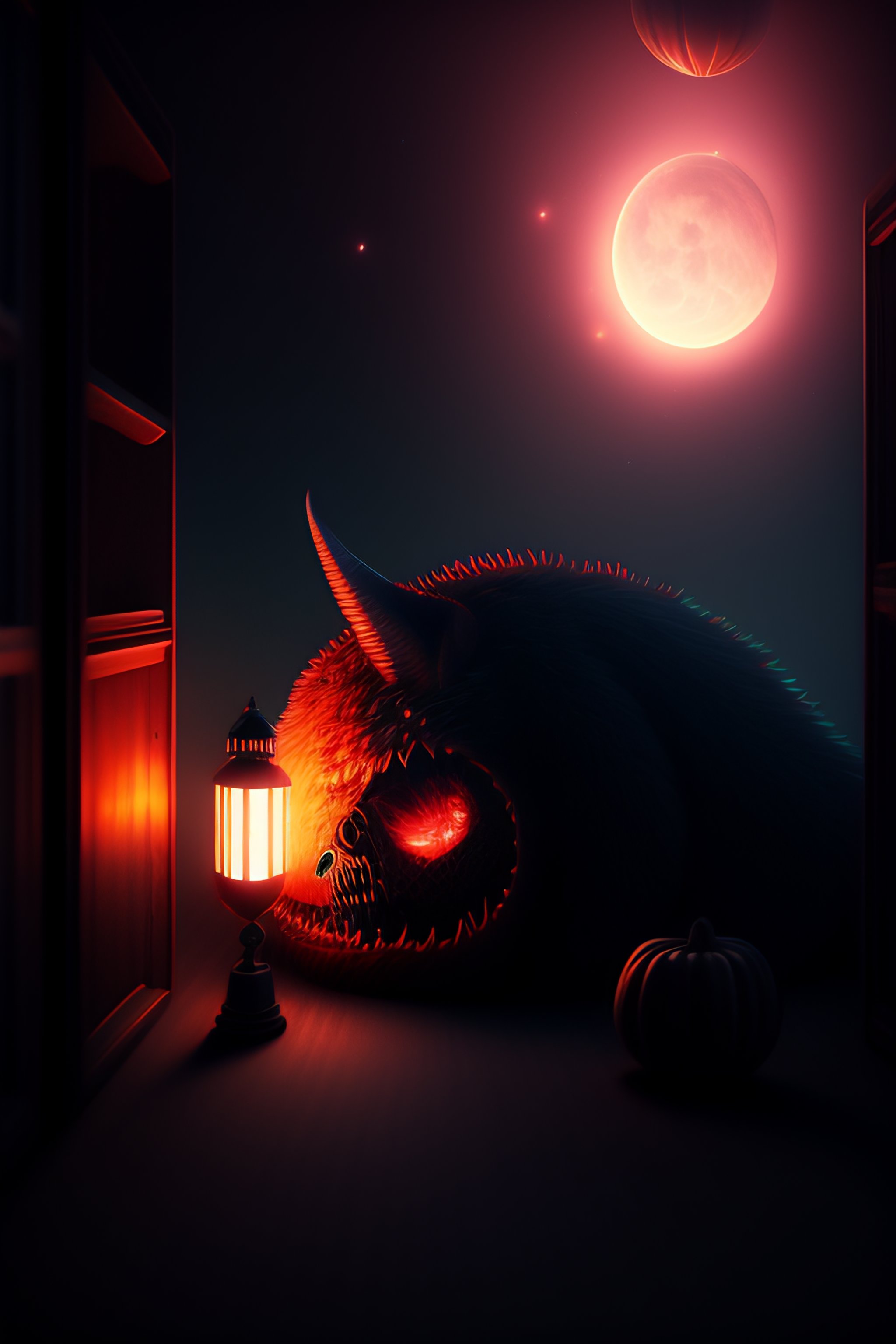 Lexica - Monster inside a liminal space of nightmares, dynamic lighting ...