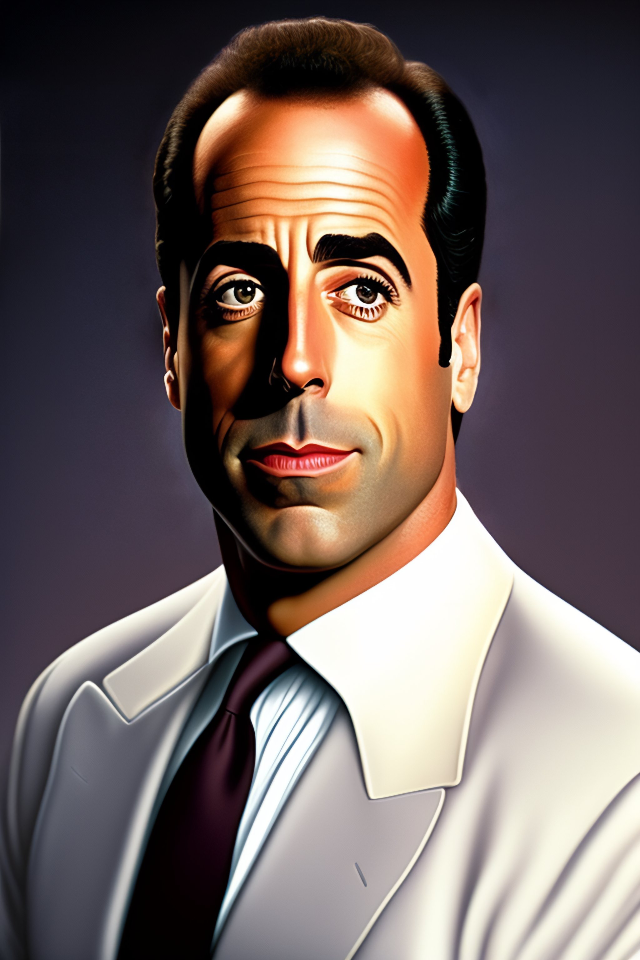 Lexica - Jerry seinfeld looking straight ahead with one eyebrow raise ...