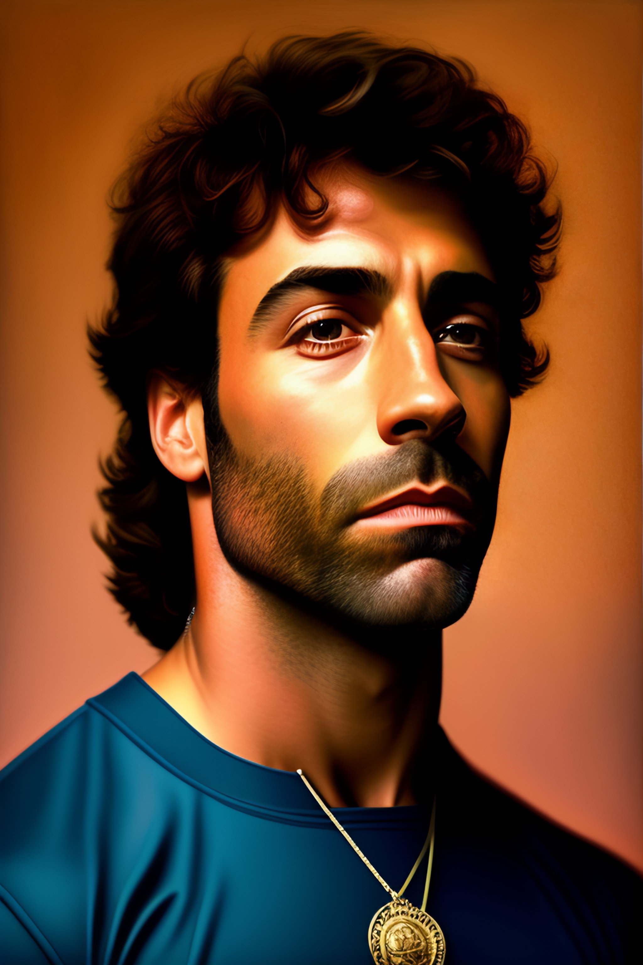Lexica - Portrait of Joe Rogan today with hair