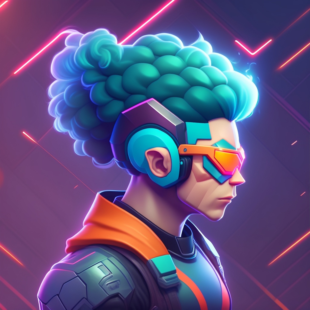 Lexica - Mascot, futuristic, brain, avatar, gamer, cartoon, 2D, 4K ...