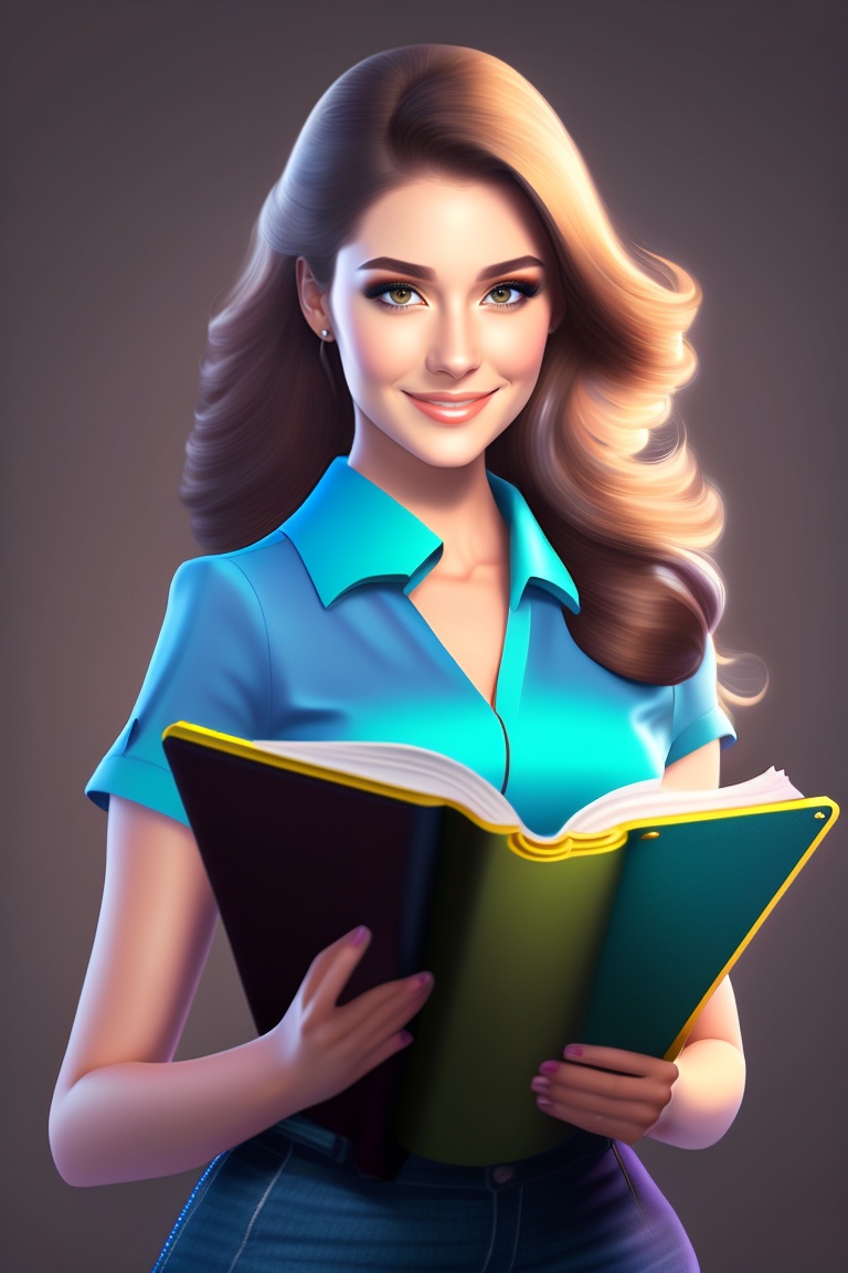 Lexica - Beautiful smart girl, news reader, half body, in front of ...