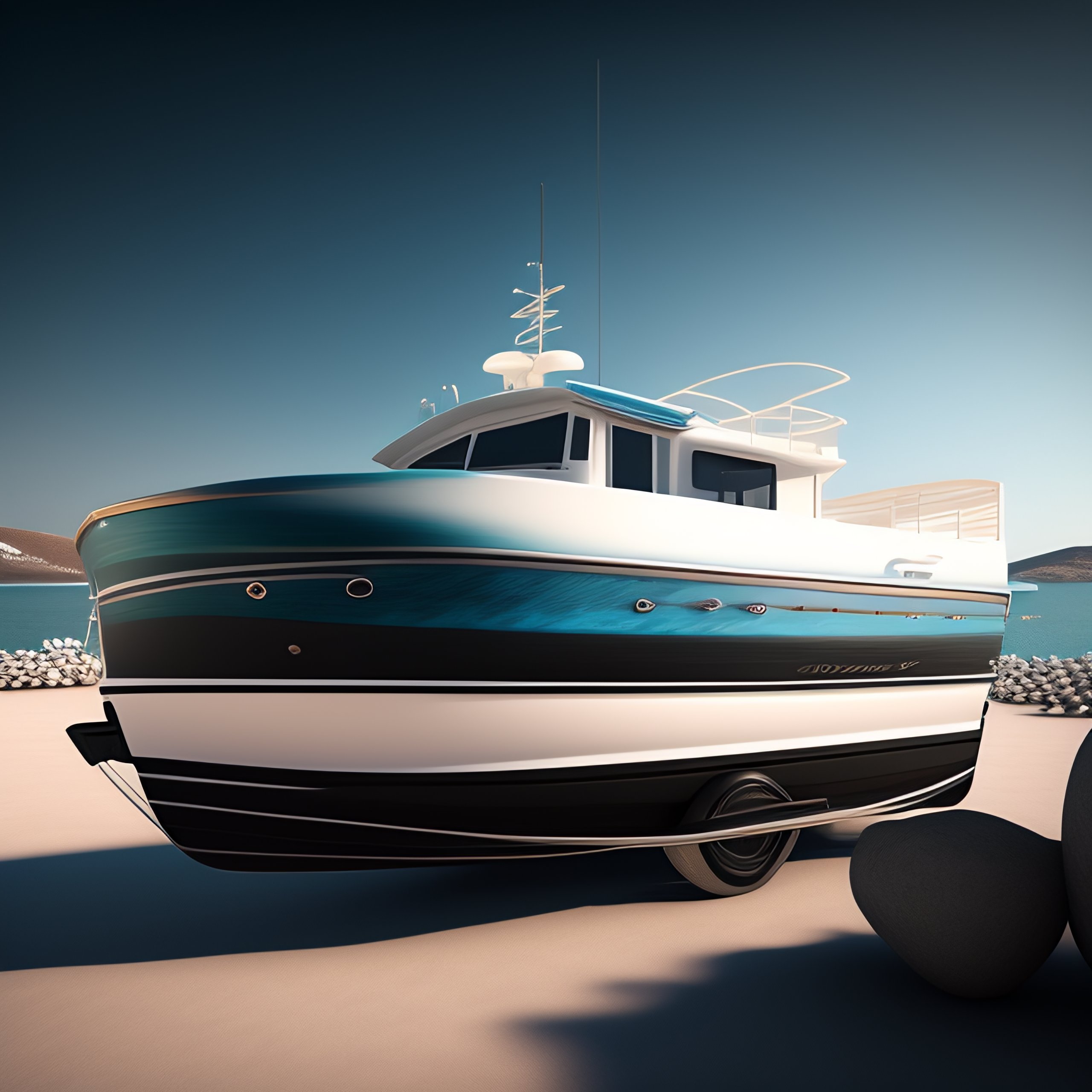 Lexica - Boat in mykonos,4k resolution, hyper realistic