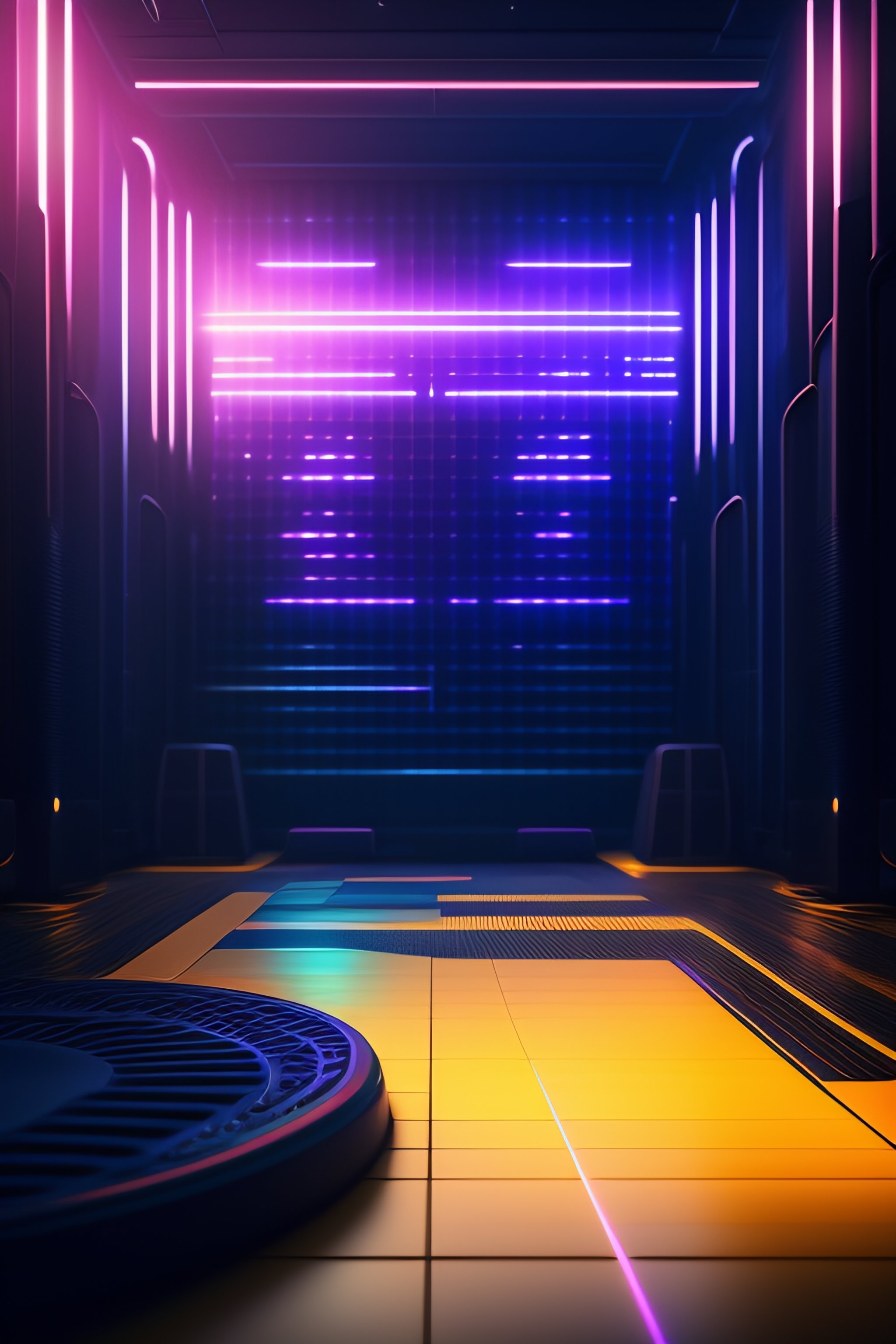 Lexica - Cyberpunk background floor
